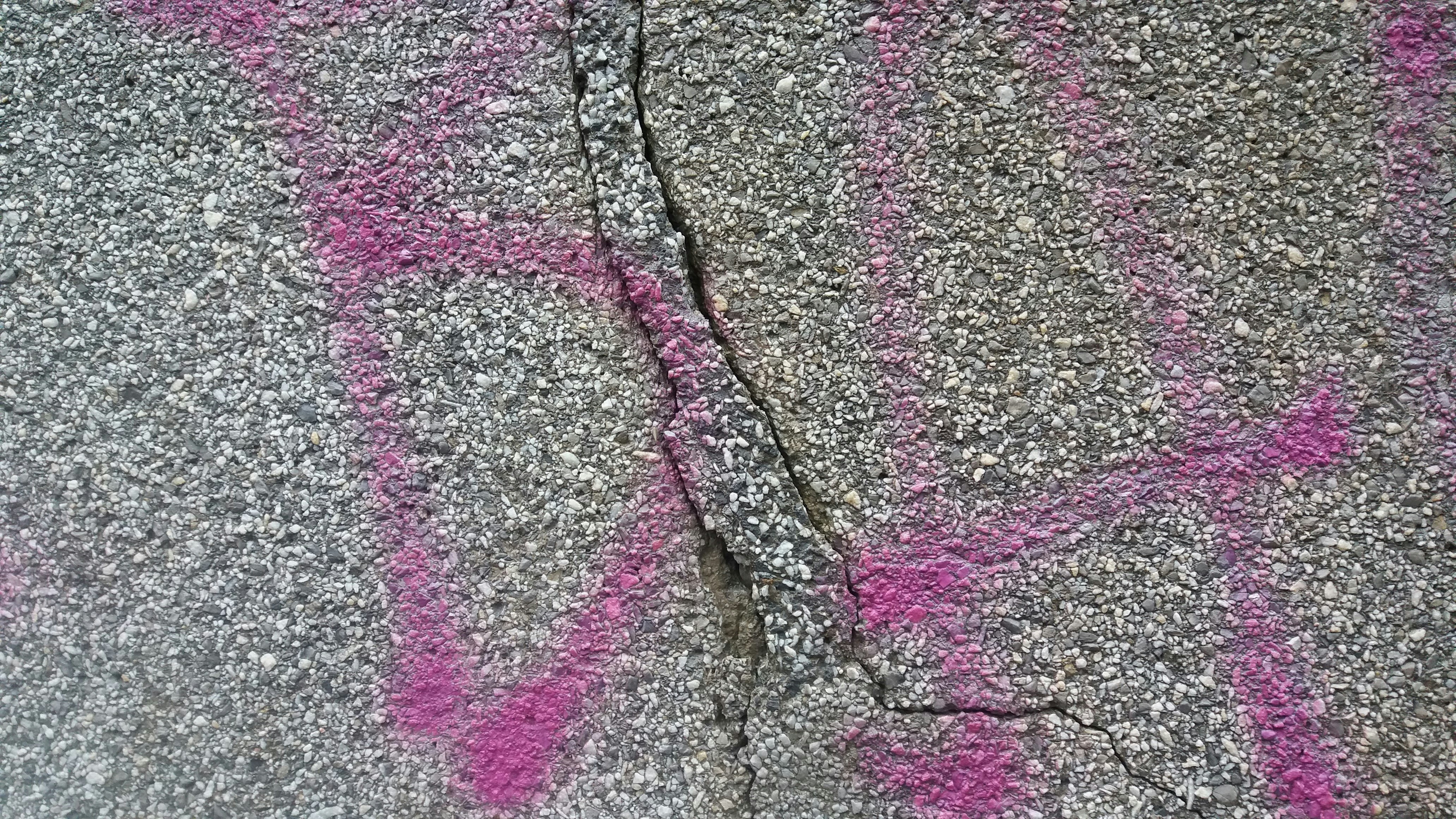 Cracked Asphalt Under Neon Veins