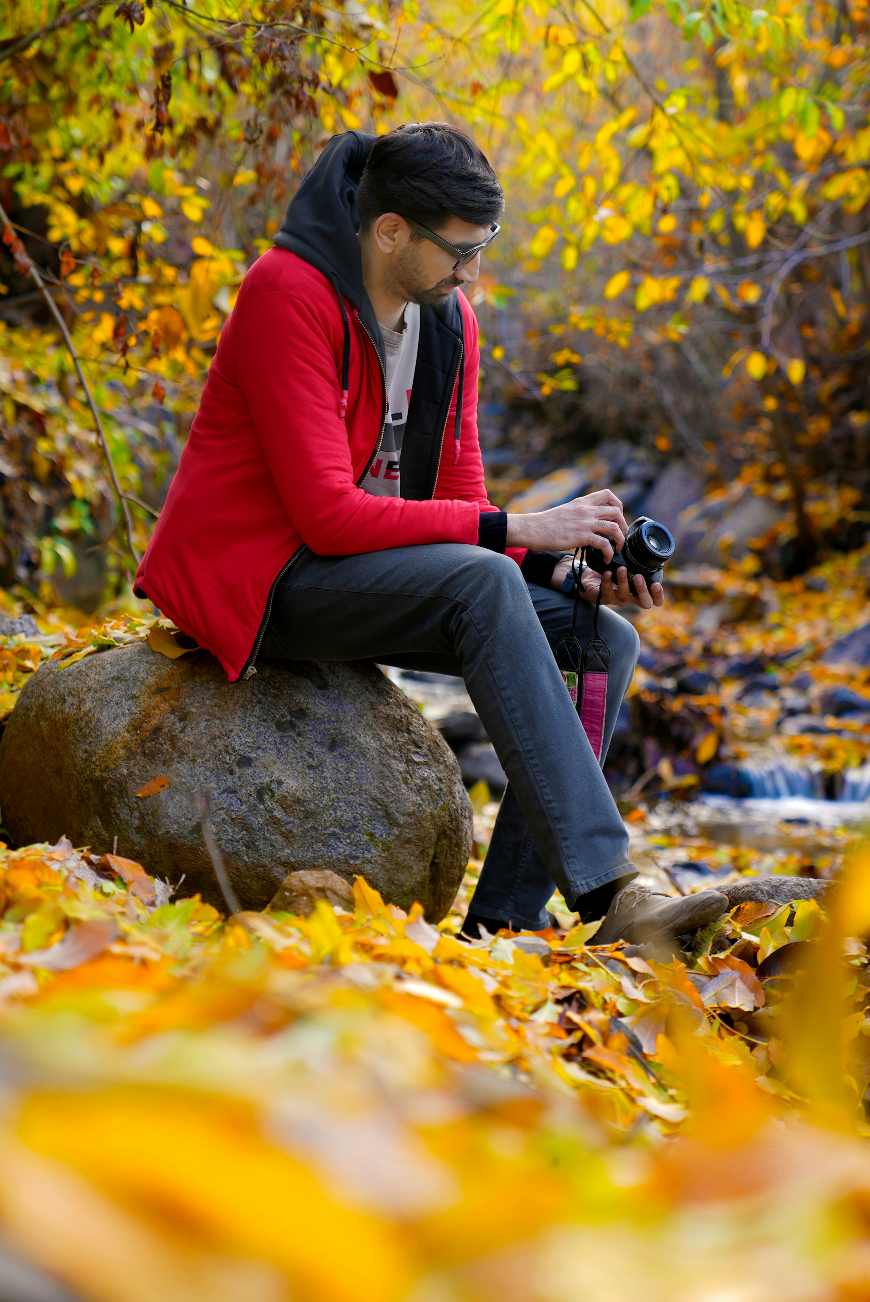 Autumn Focus: Capturing a Moment of Craft in the Woods