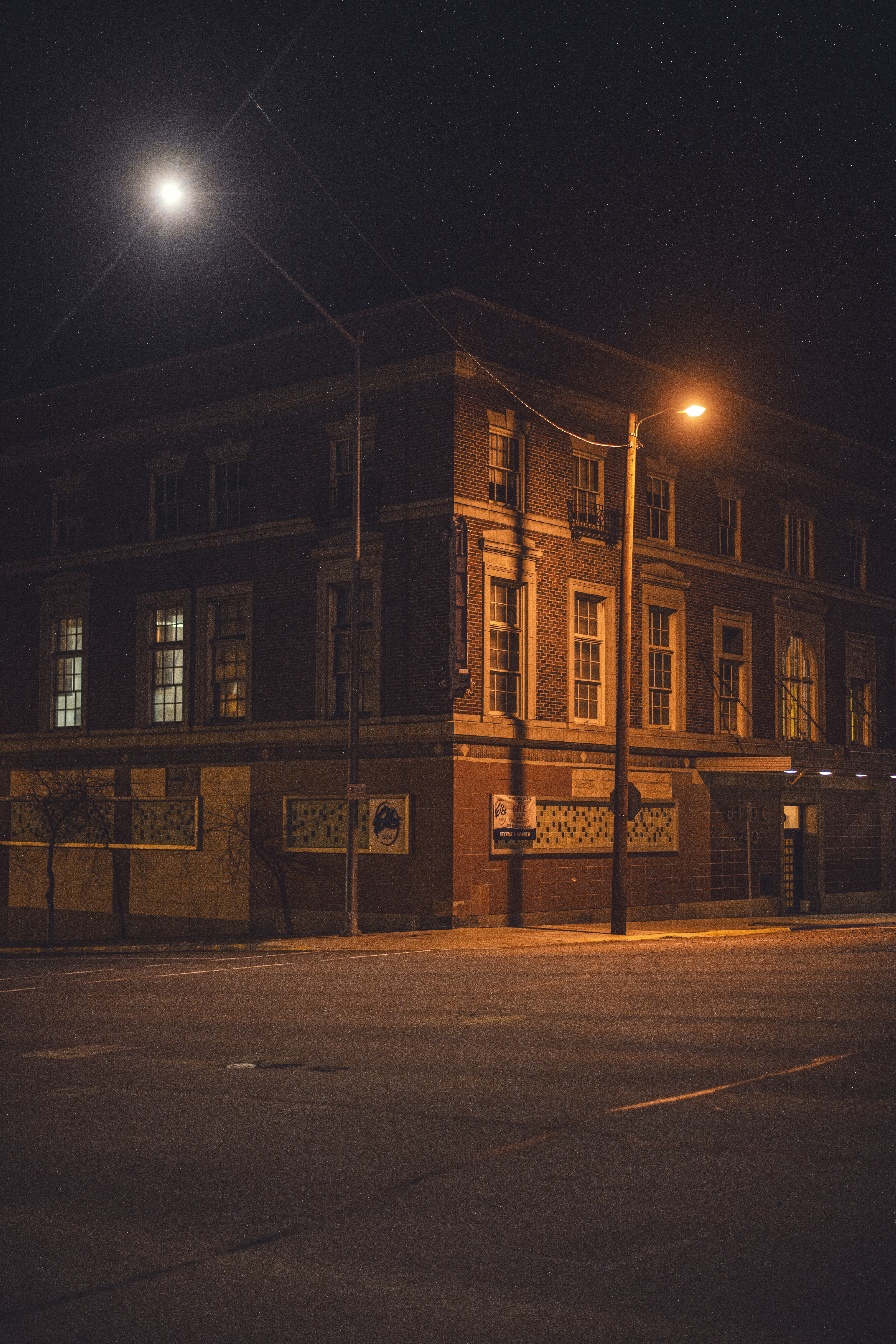 Empty Street Corner Night
