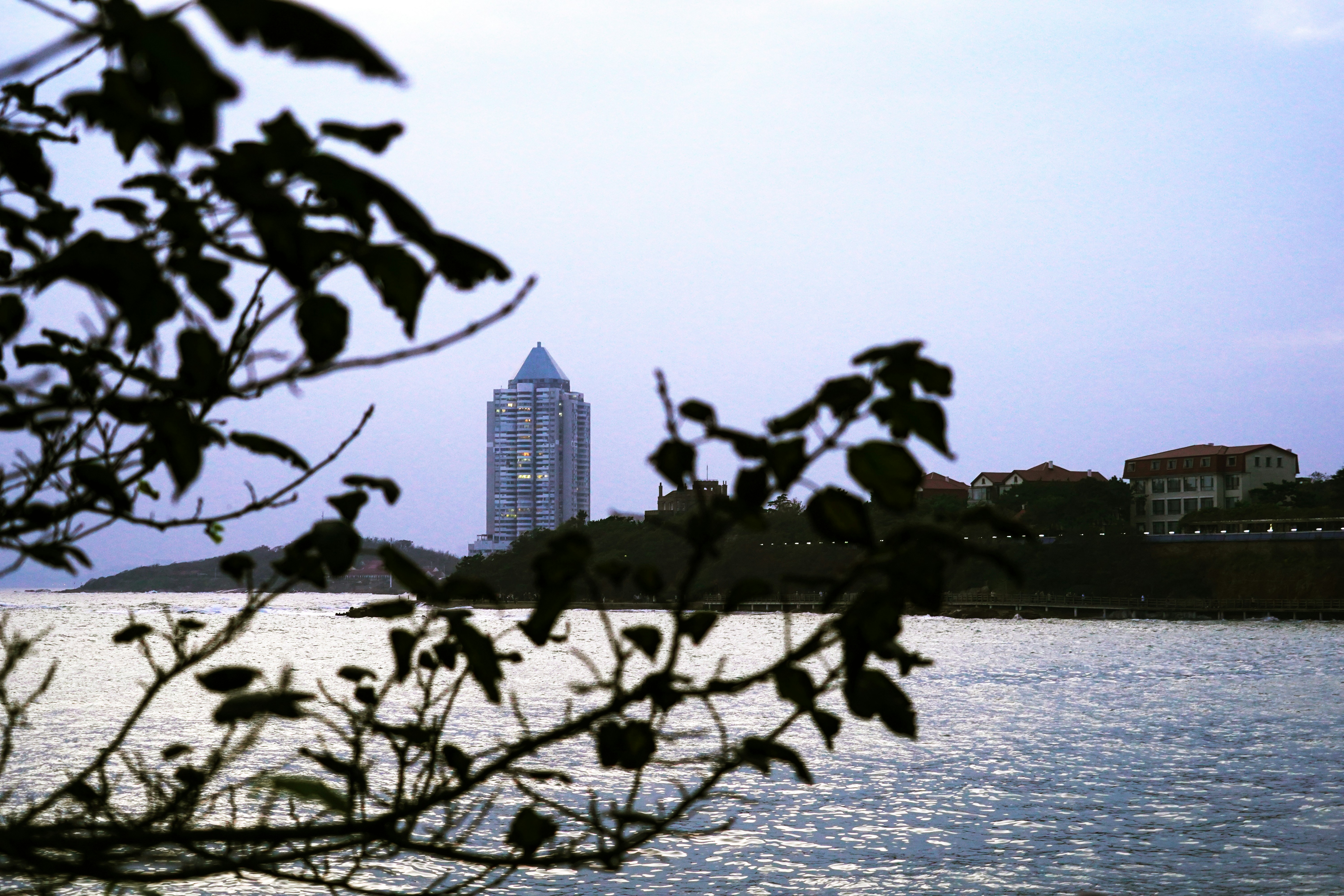Twilight Silhouettes by the Waterfront