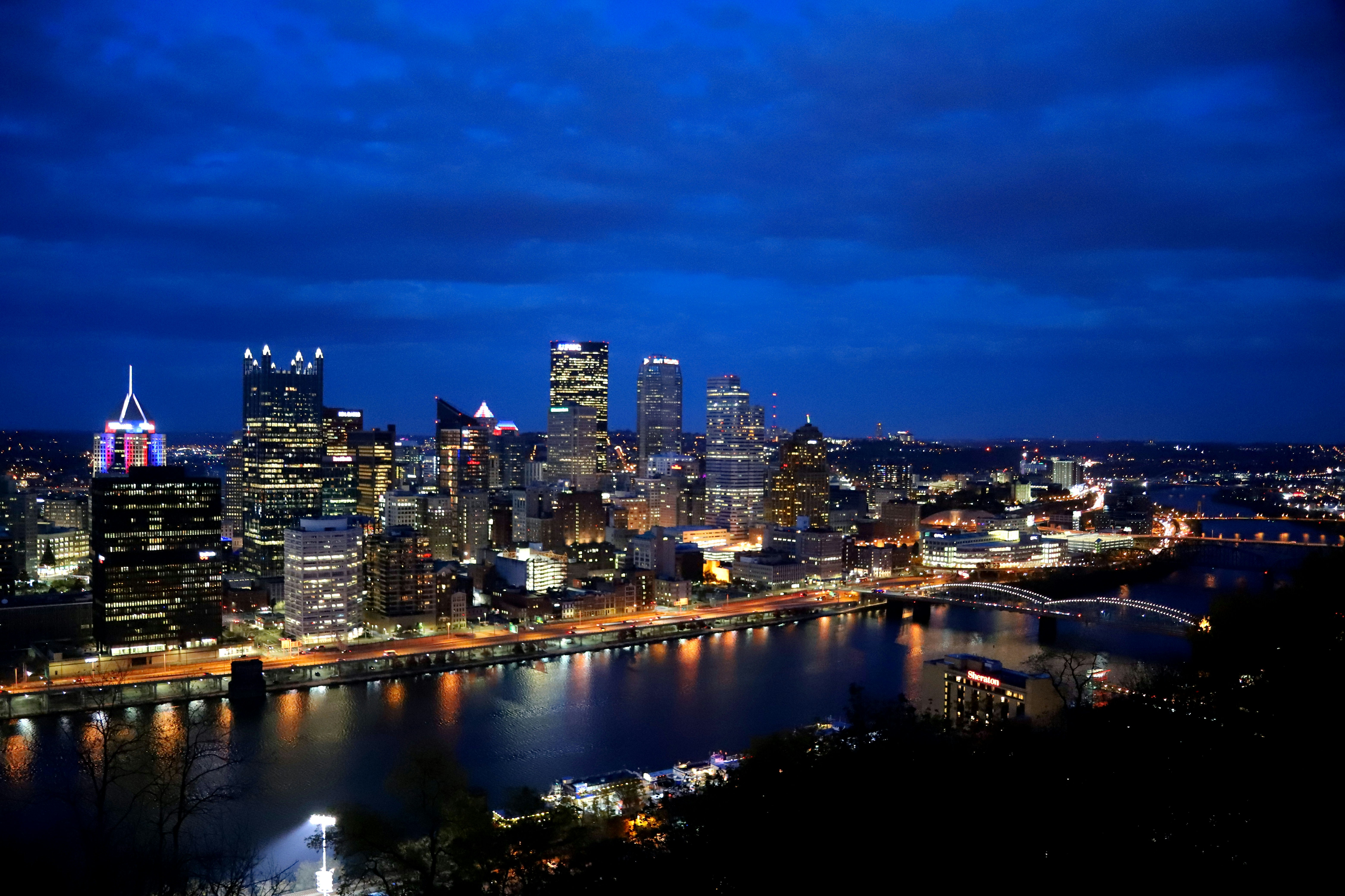 Nocturne on the River: Blue Hour Skyline Woven with City Light
