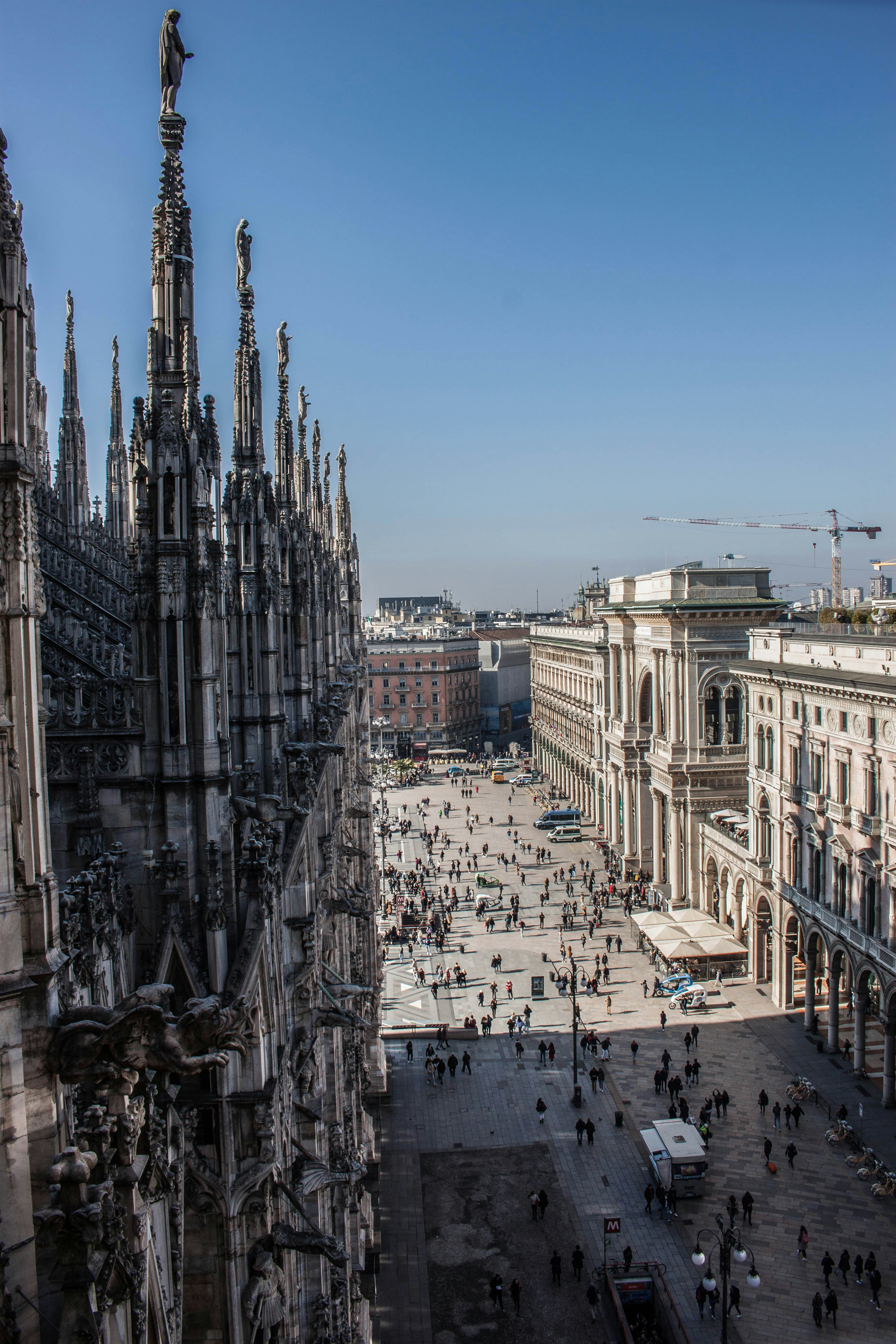A view of a city from a high point of view photo – Free Grey Image on ...