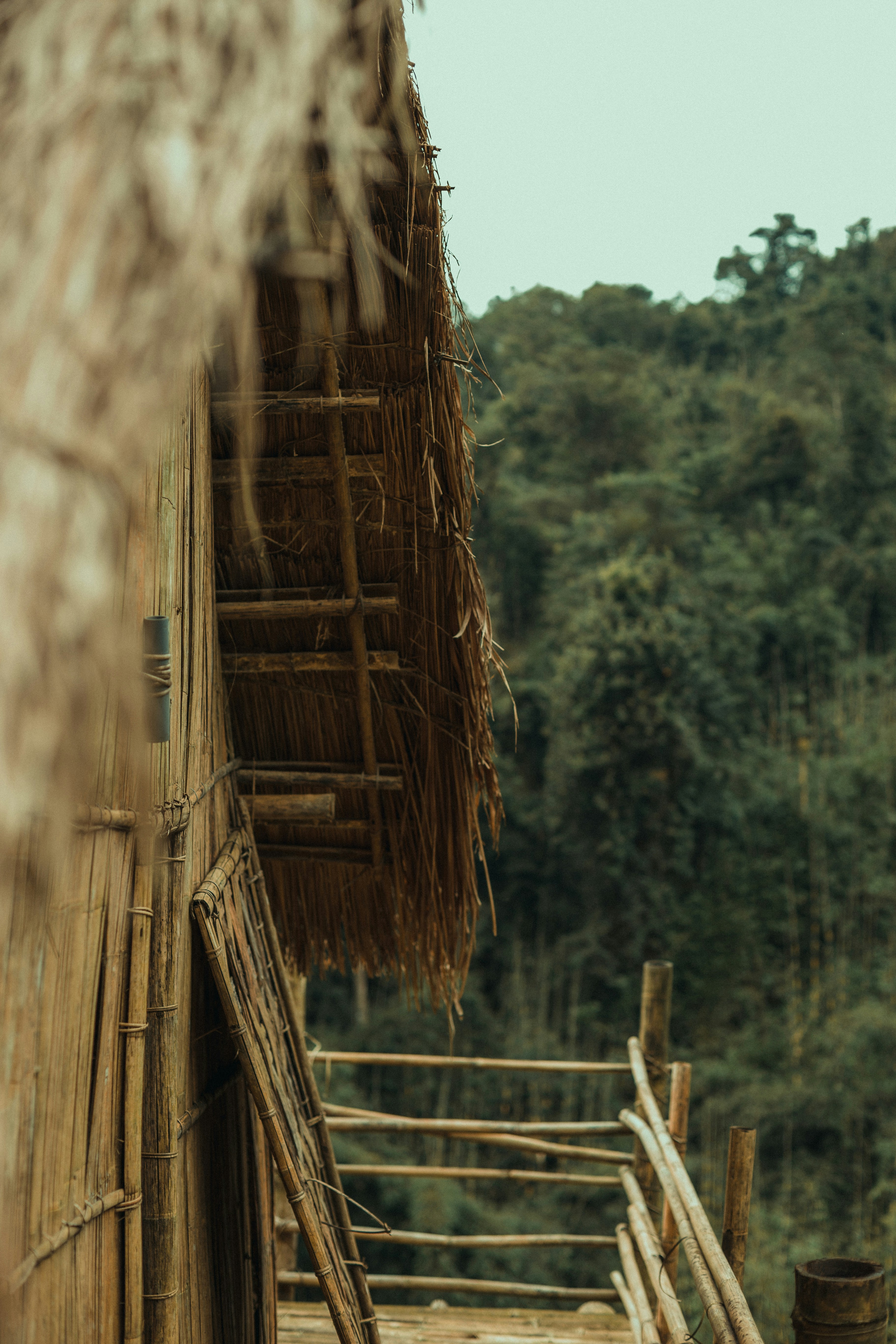 A woman is standing outside of a hut photo – Free Construction Image on ...
