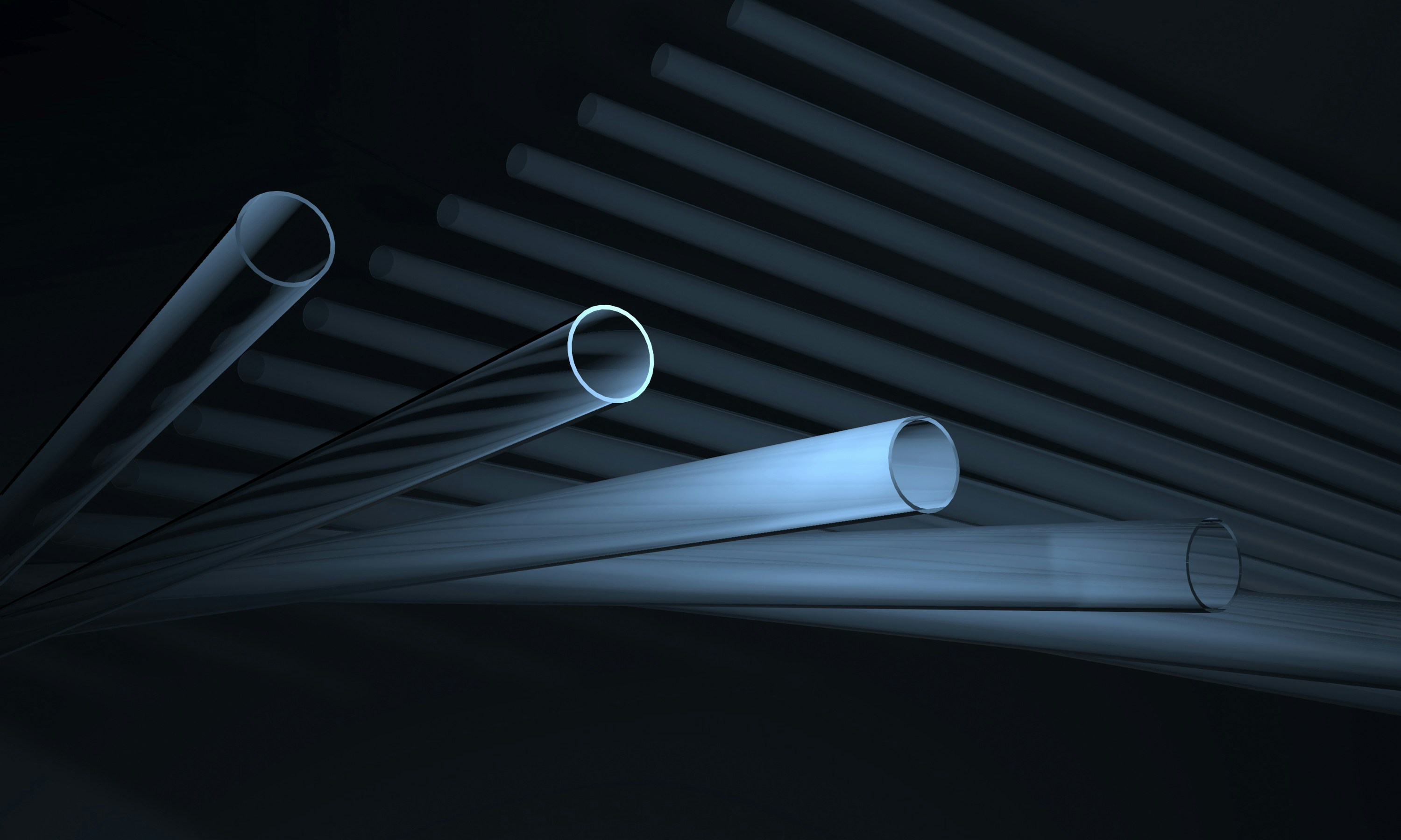 A group of white tubes sitting next to each other photo – Free Digital ...