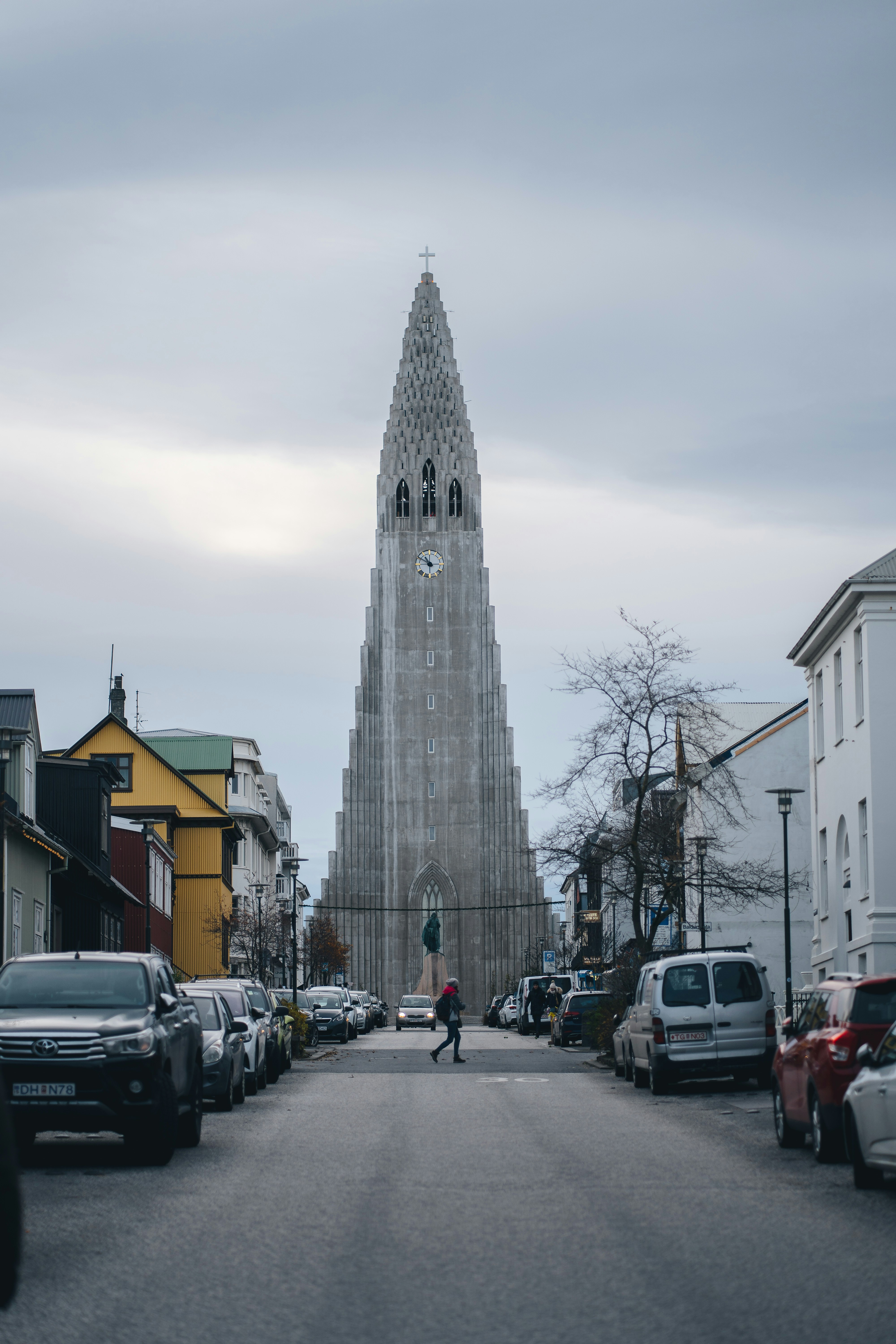 Icelandic Spire on a Quiet Reykjavik Streetreal_ jansen