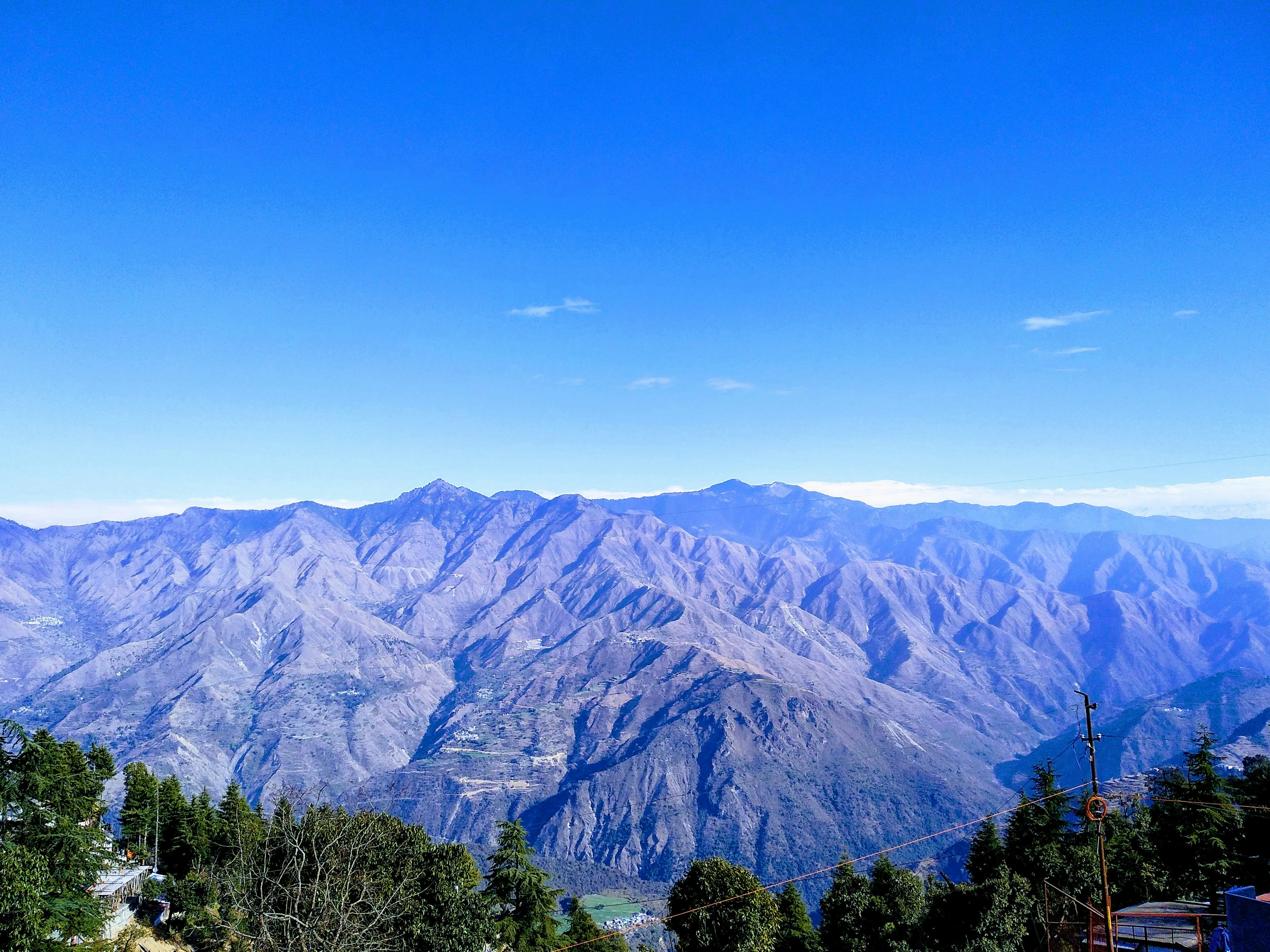 A view of a mountain range from a distance photo – Free Mussoorie Image ...