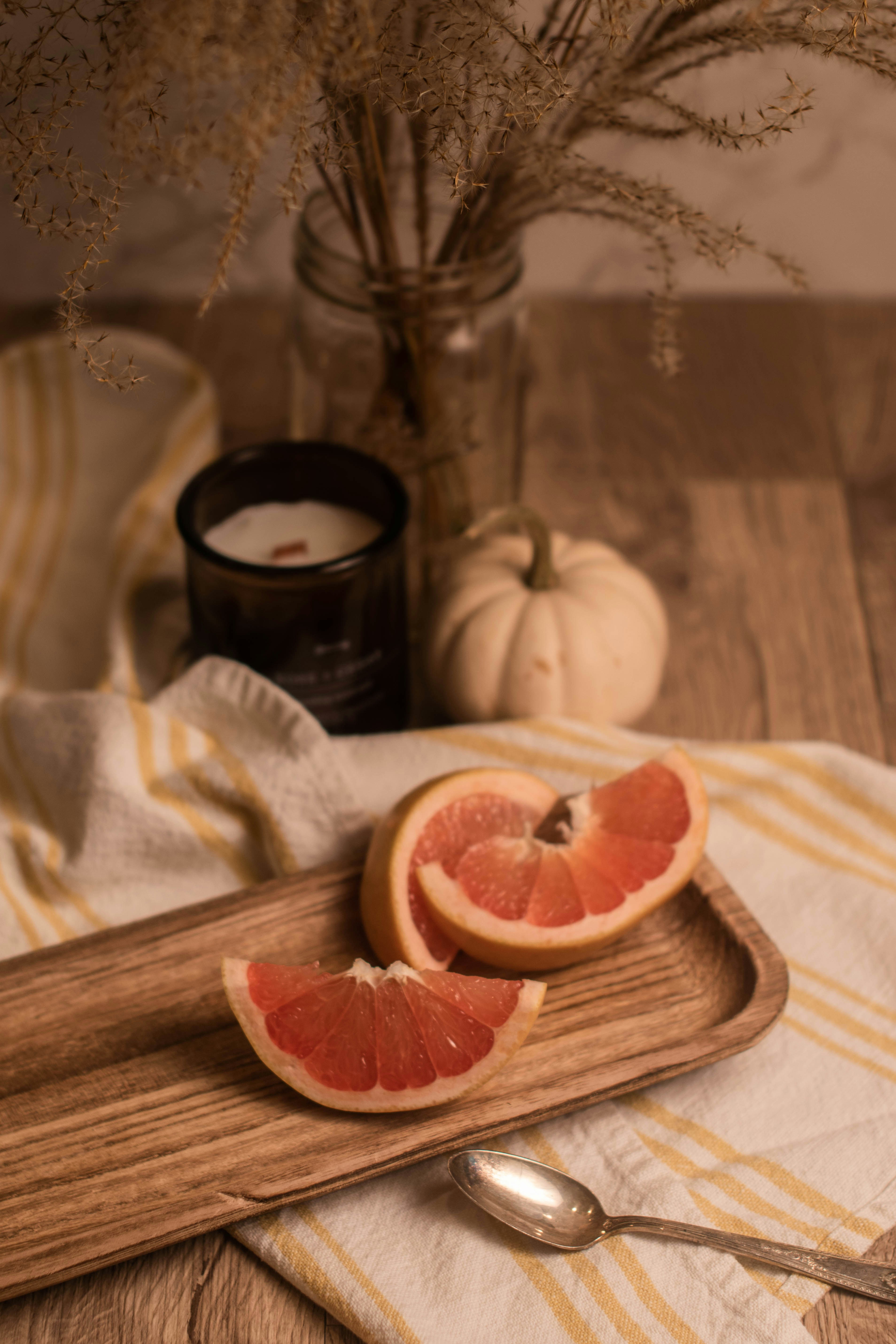 Citrus Glow on a Rustic Table