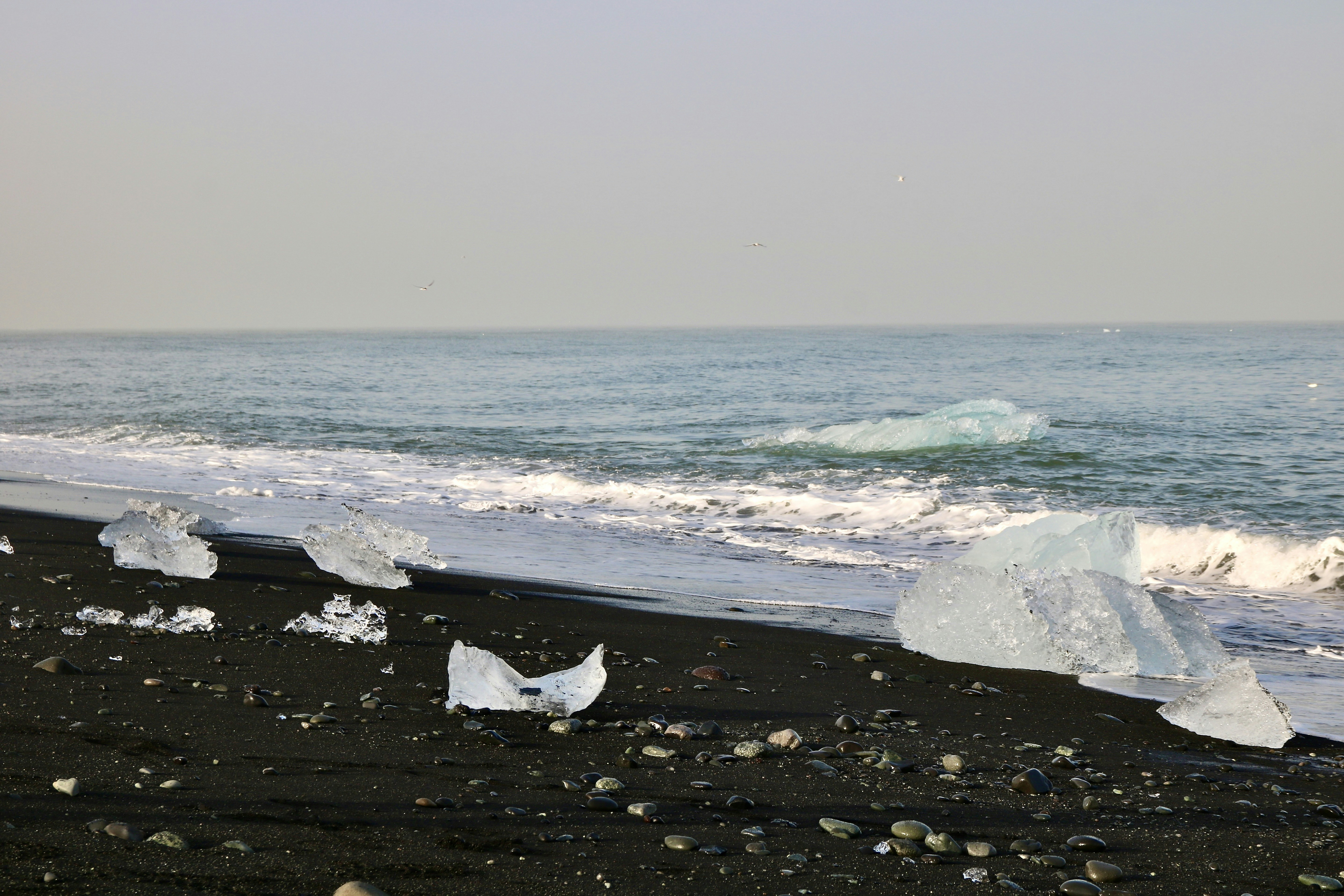 a body of water next to the ocean