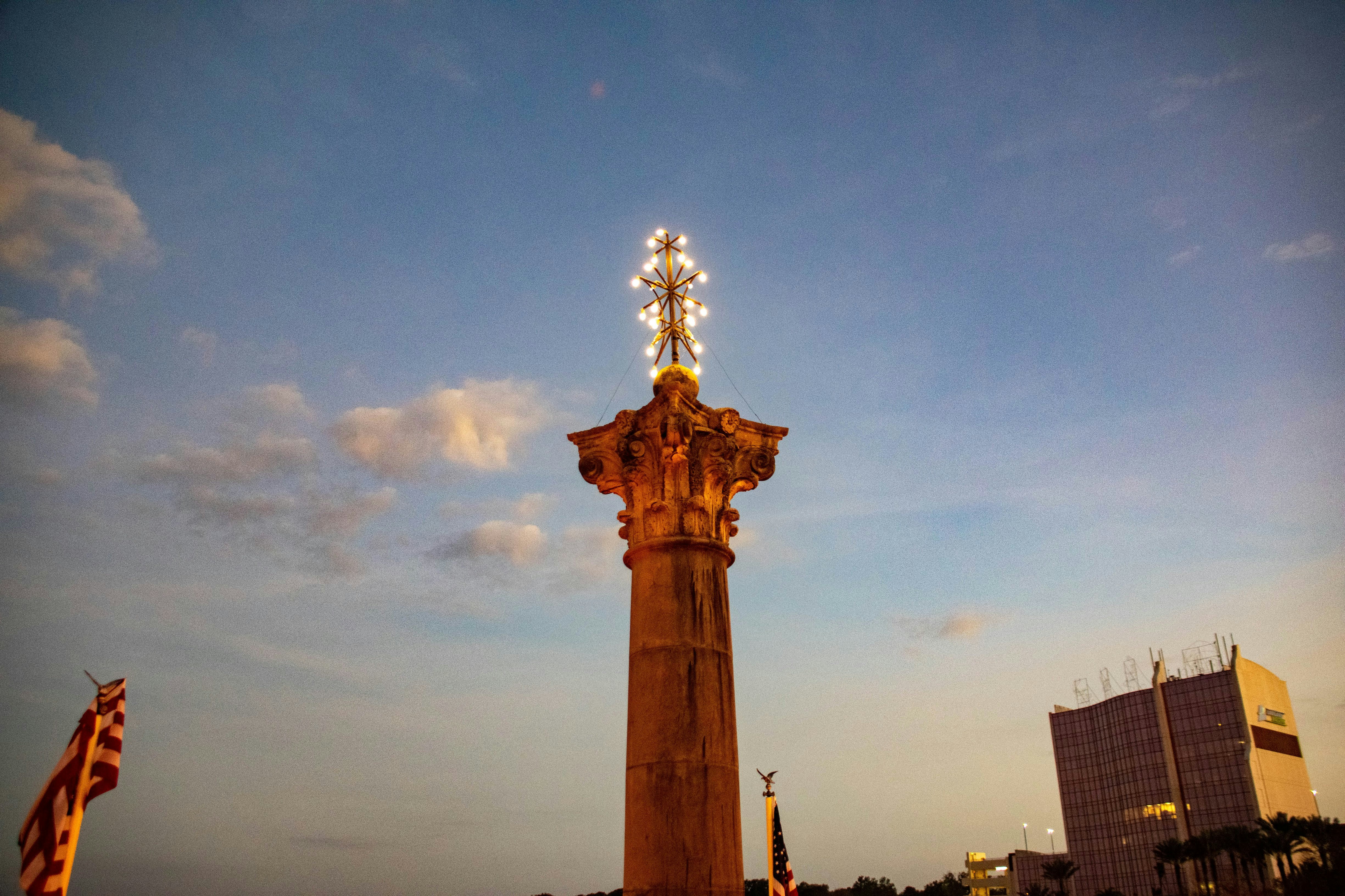 Light during dusk.