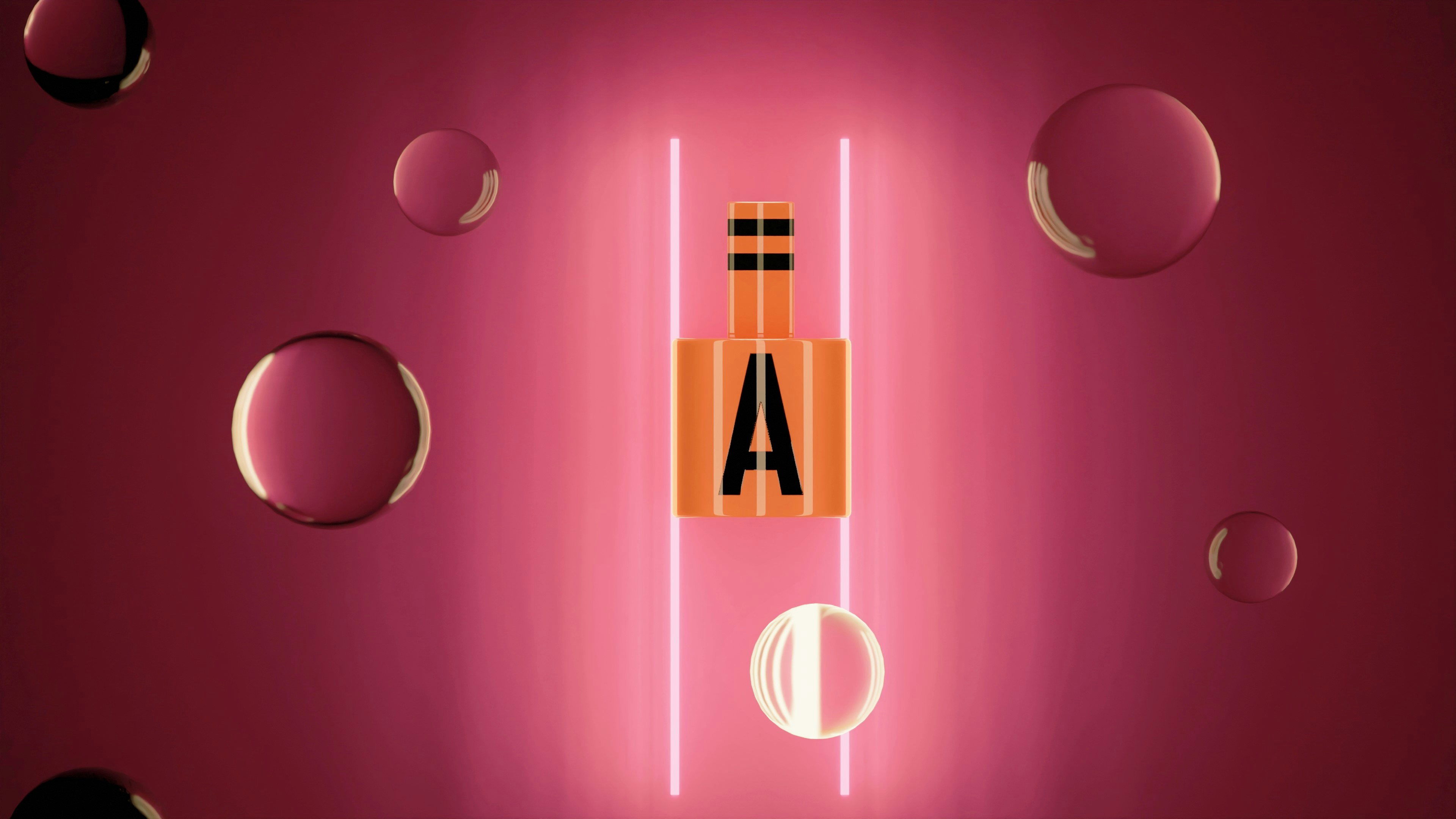 A pink background with bubbles and a sign photo – Free 3d Image on Unsplash