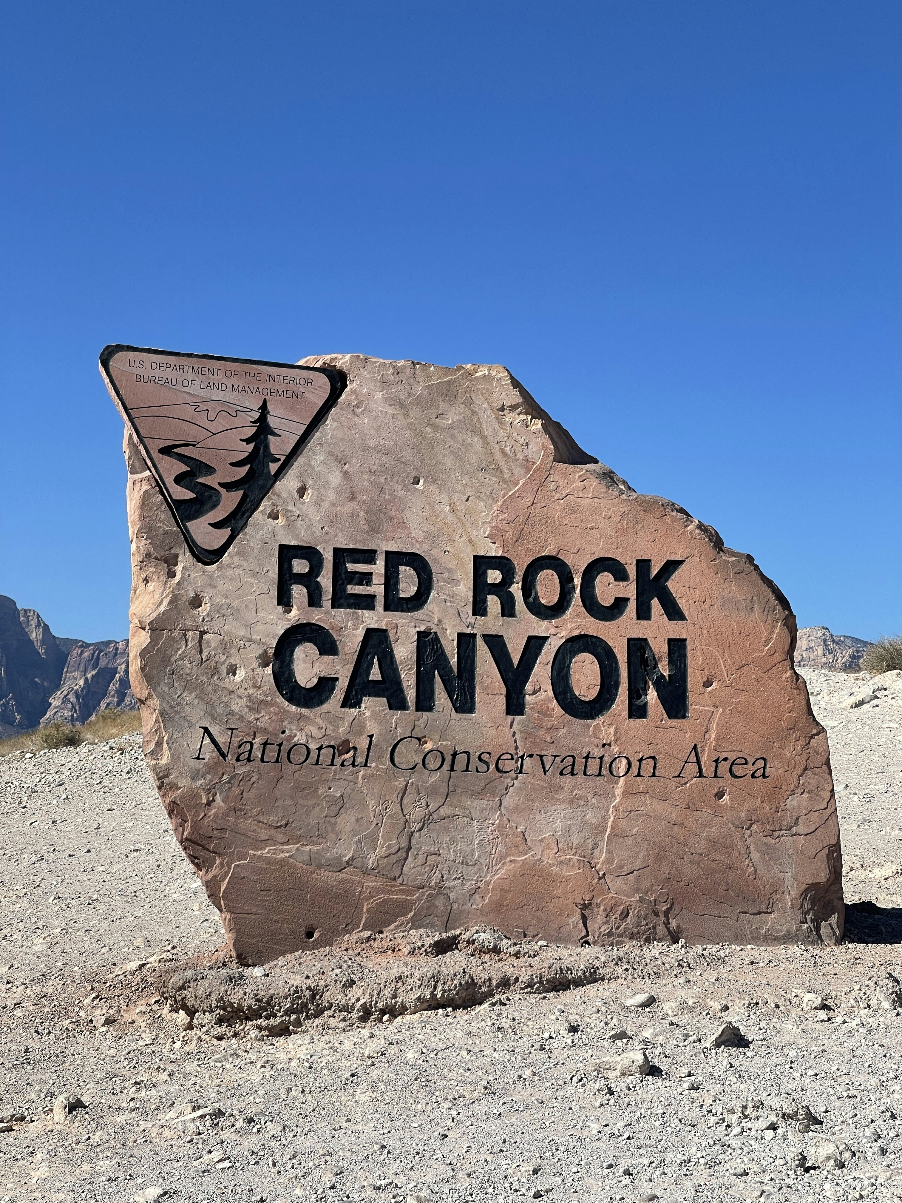 A red rock canyon sign in the desert photo – Free Red rock canyon ...