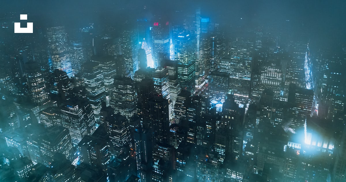 Foto zum Thema Eine Luftaufnahme einer Stadt bei Nacht – Kostenloses ... Foto zum Thema Eine Luftaufnahme einer Stadt bei Nacht – Kostenloses ...