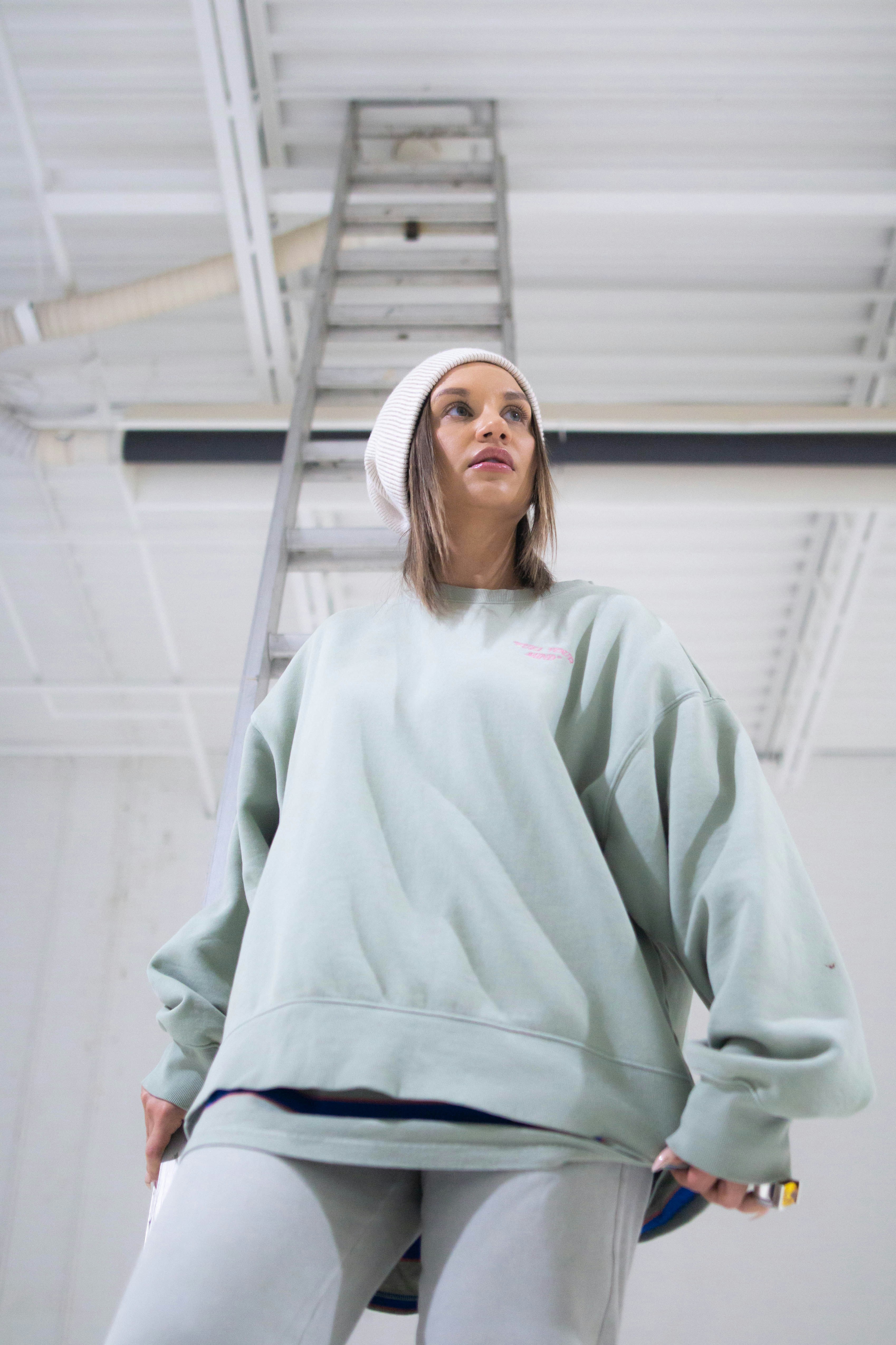 Low-Angle Portrait in an Industrial Loft