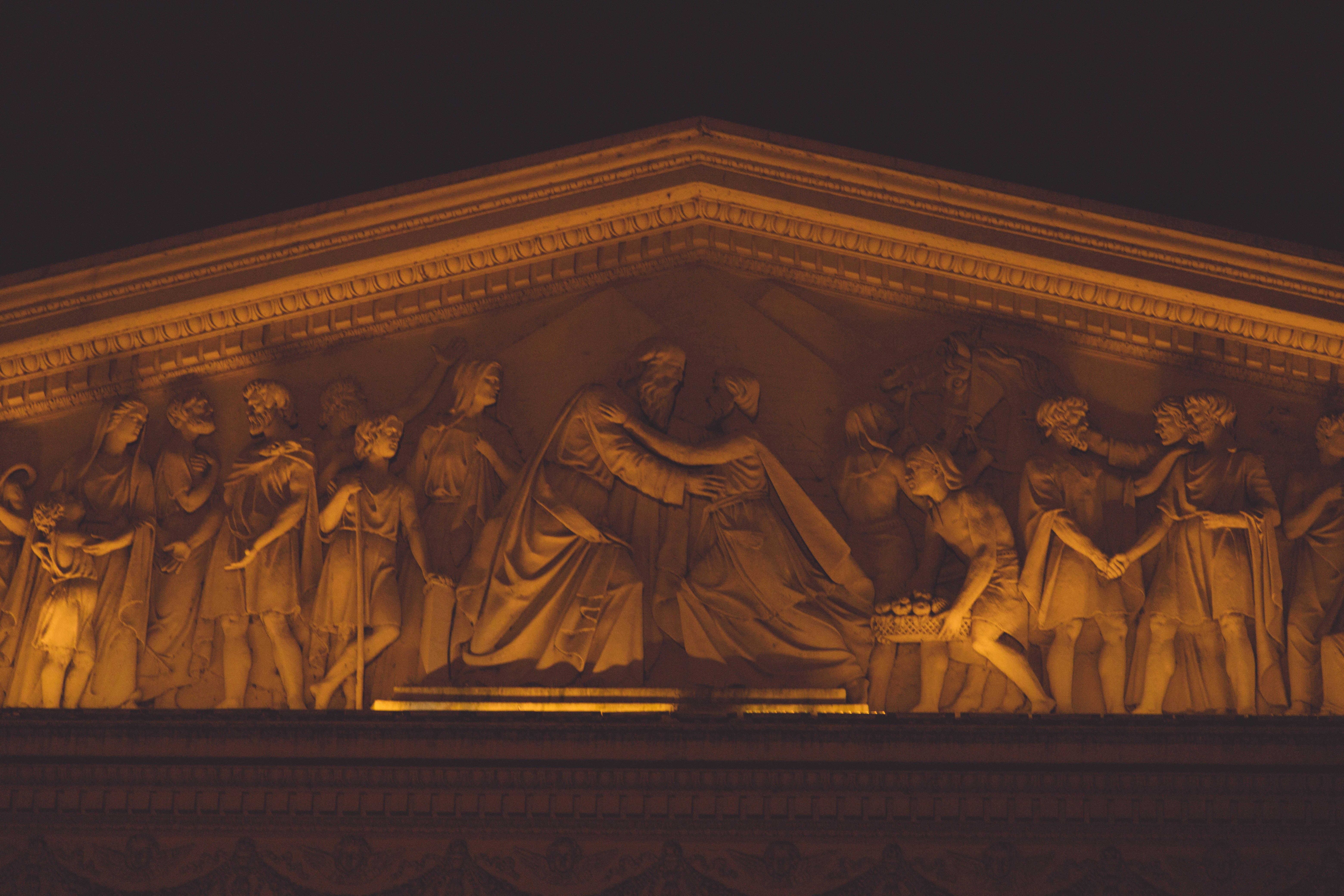 A close up of a building with statues on it photo – Free Buenos aires ...