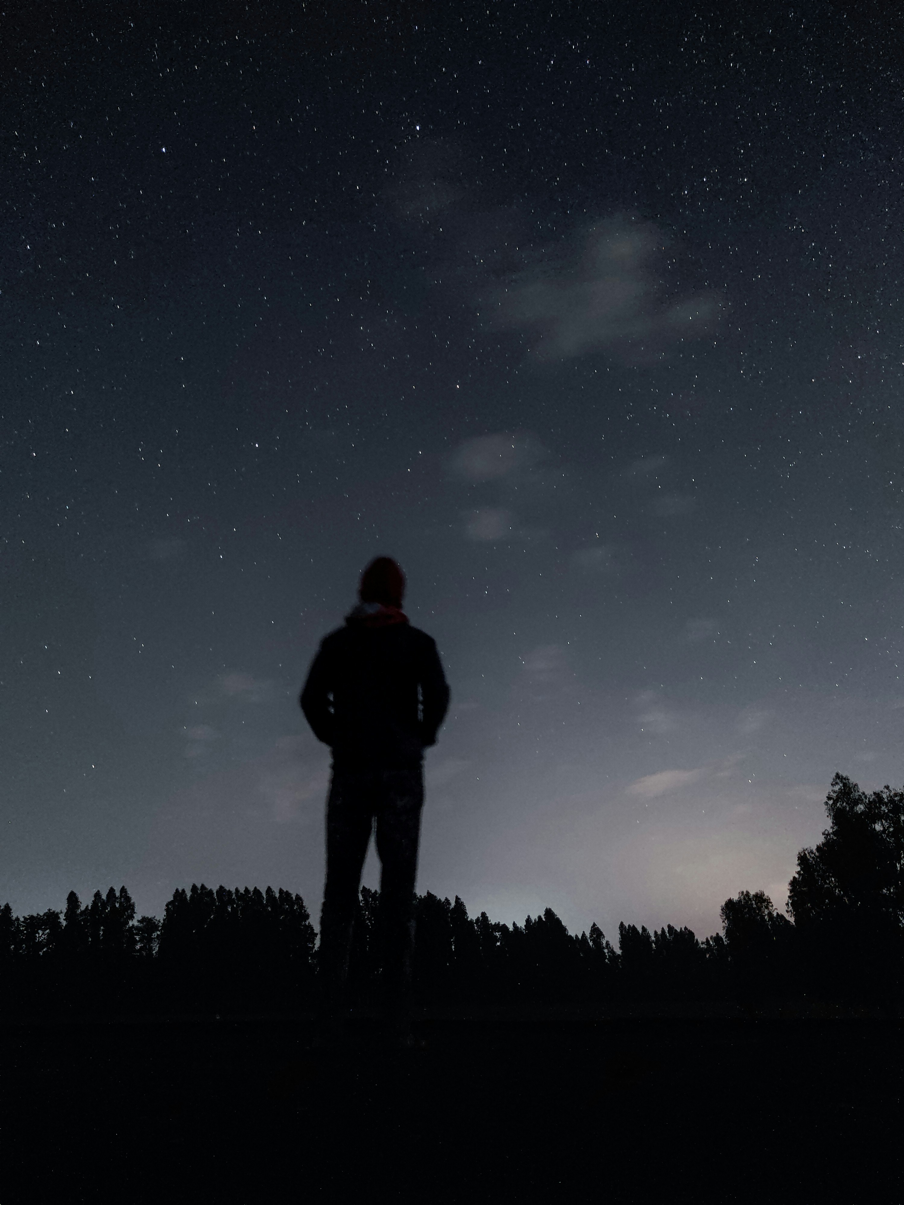 Person Looking At Sky