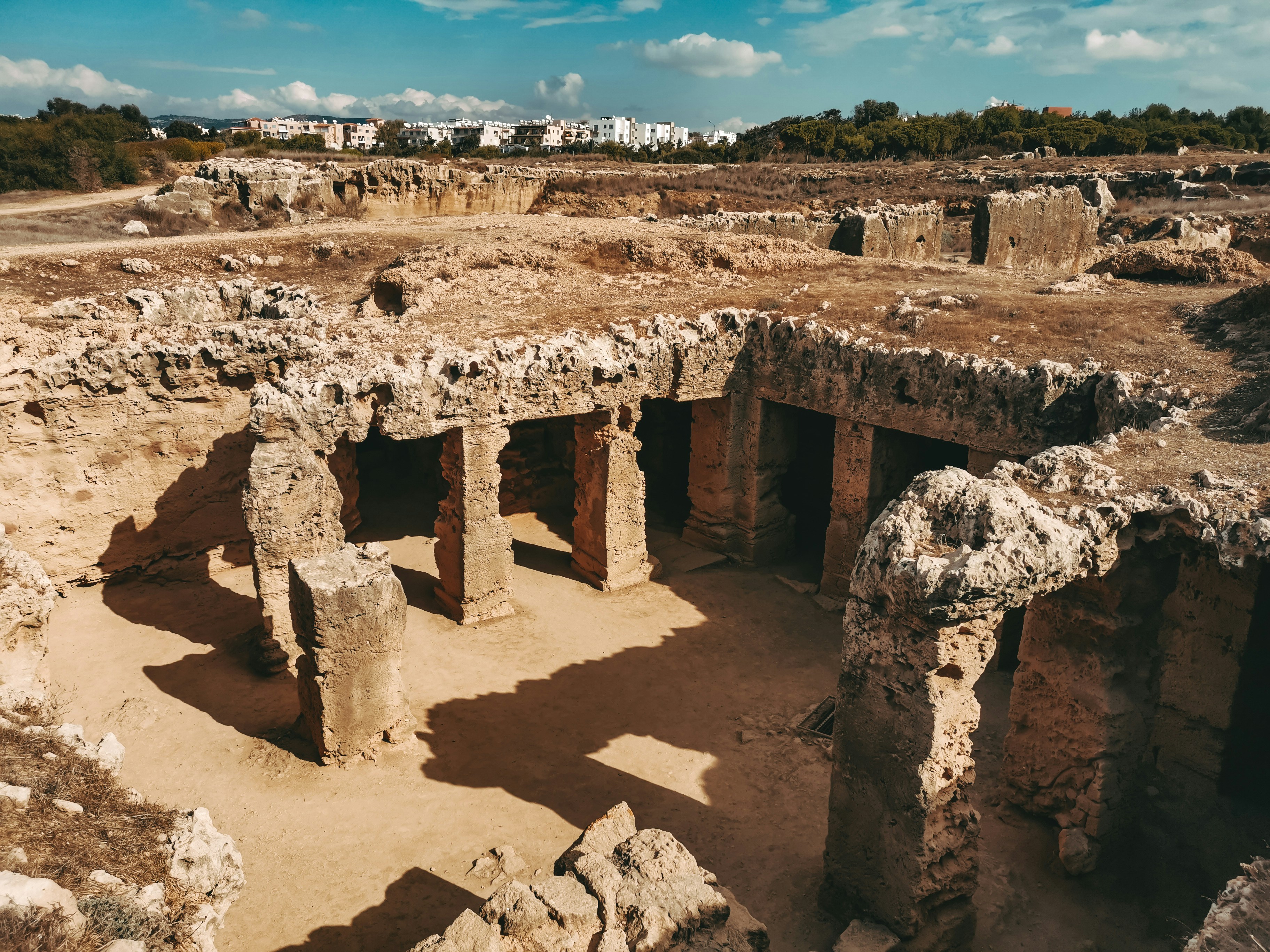 An aerial view of the ruins of a roman city photo – Free Cyprus Image ...