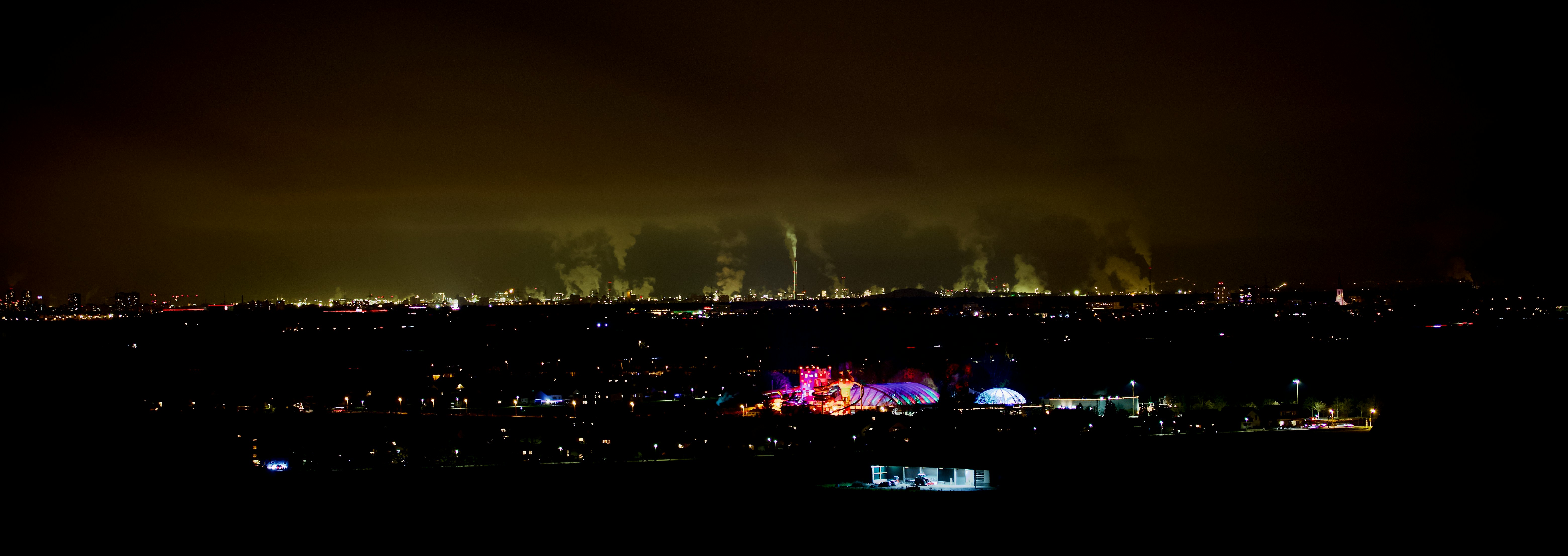 A view of a city at night from a distance photo – Free Germany Image on ...