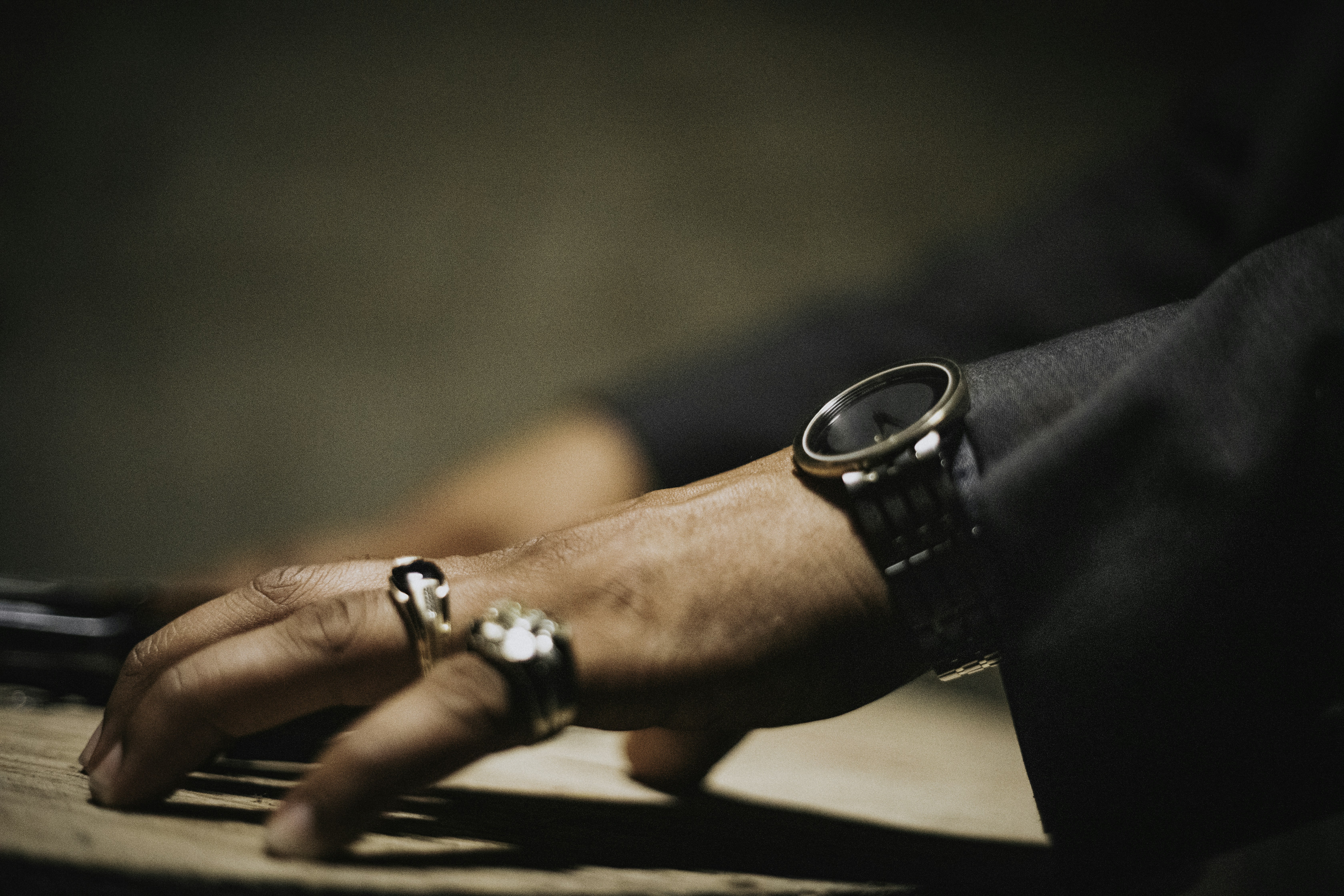 Midnight Keys: Close-Up of Hands on Ebony and Ivory