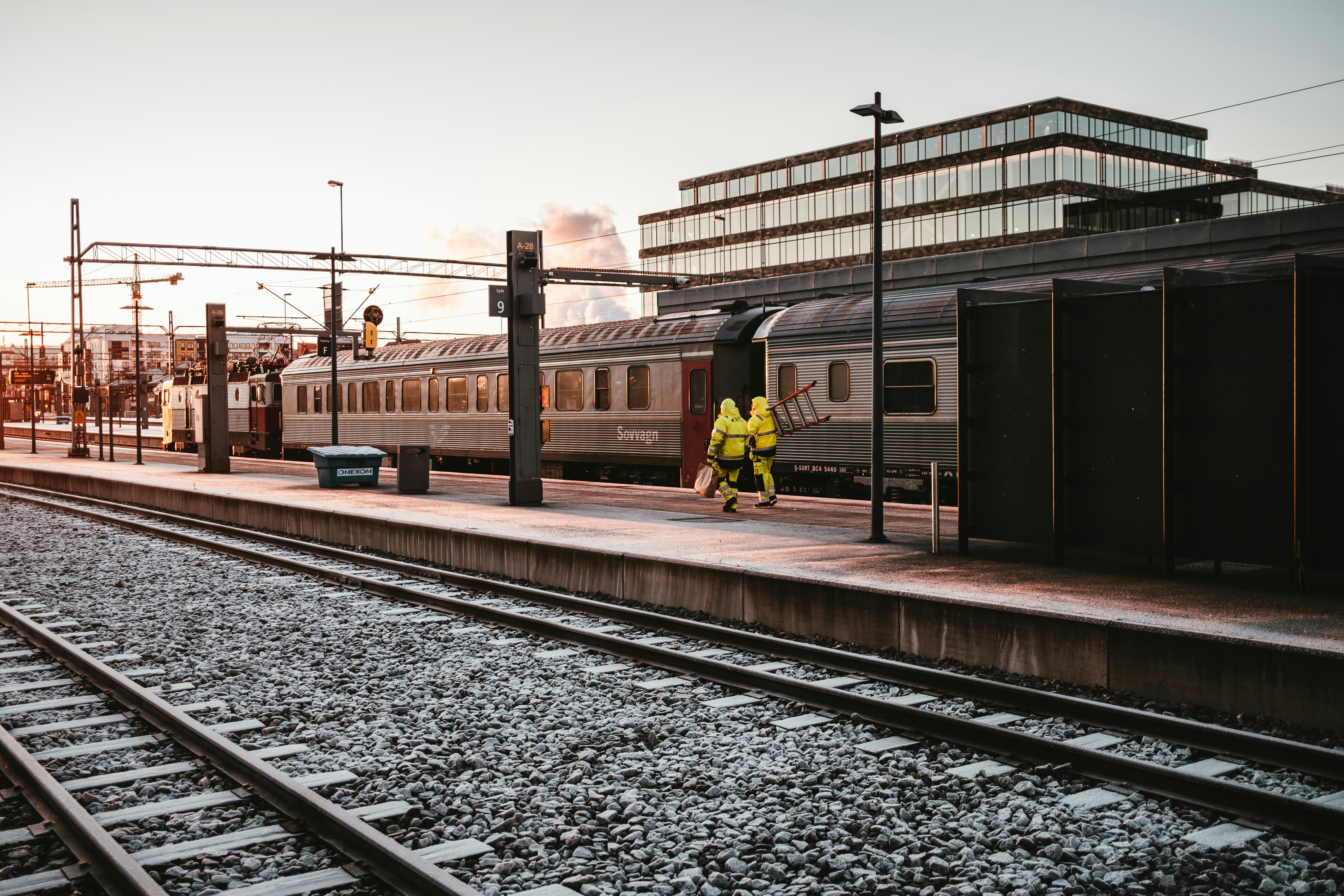 Morning Departure: Urban Train Station Calm