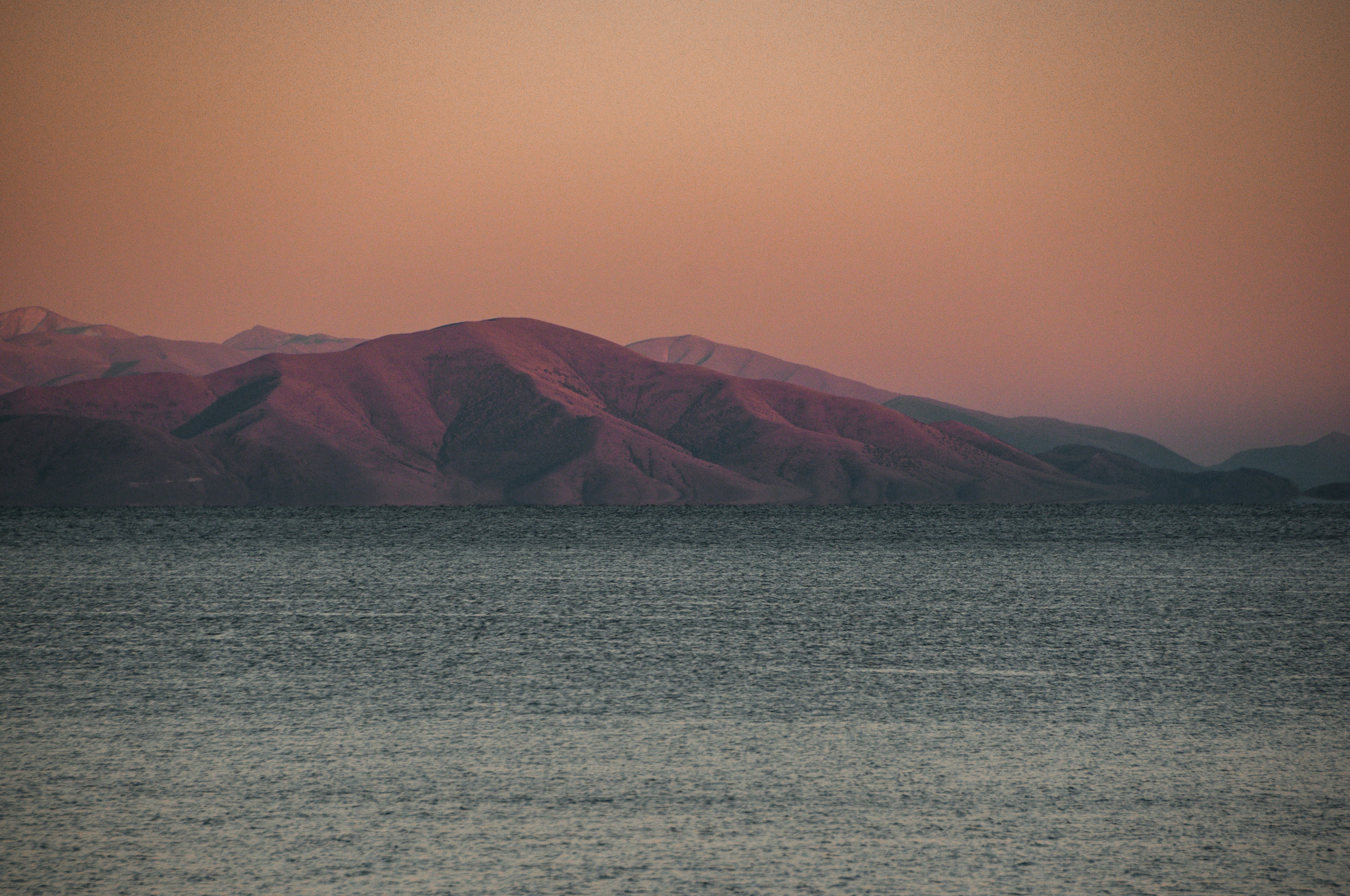 Dusk at the lake Sevan.