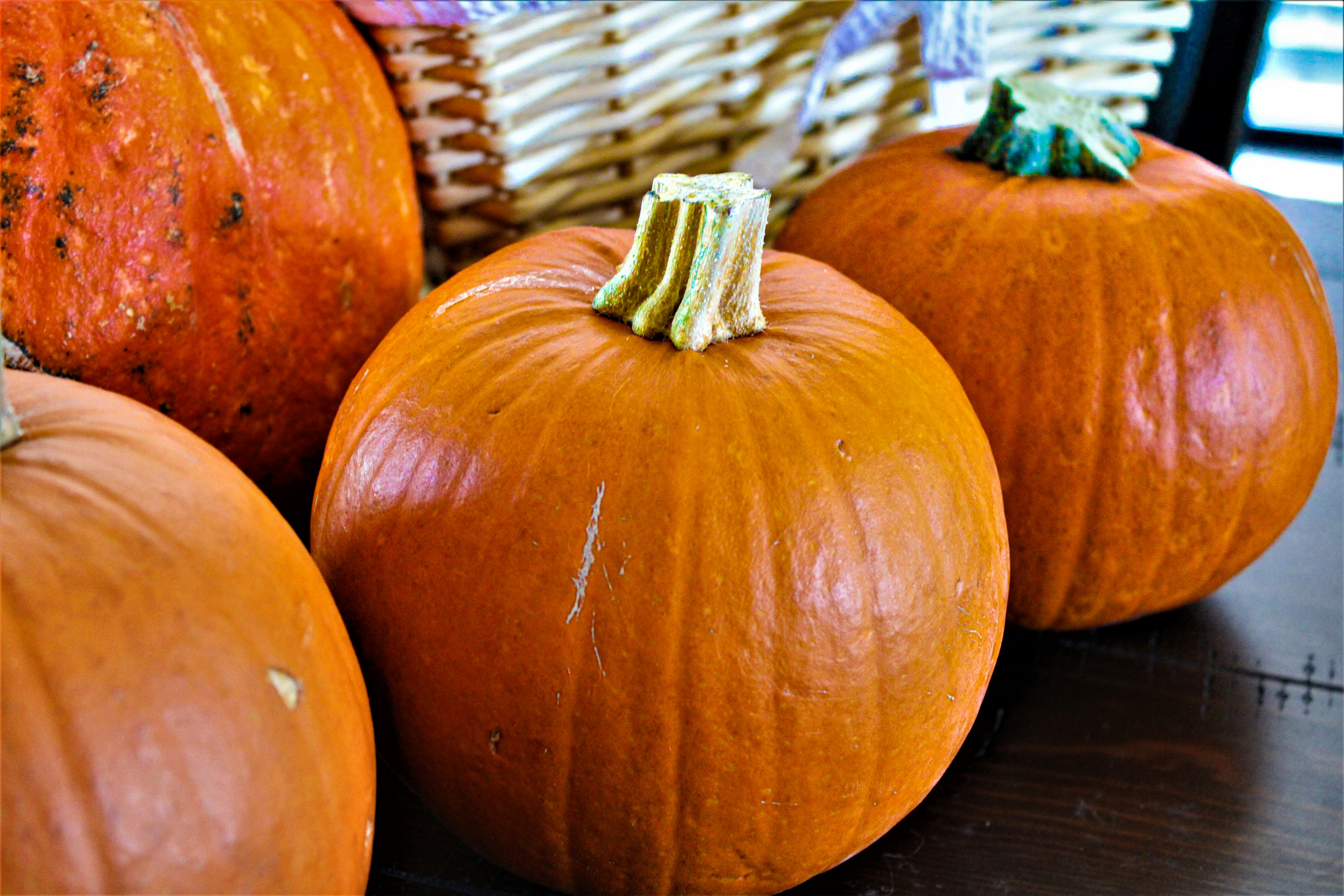 Pumpkins on the table