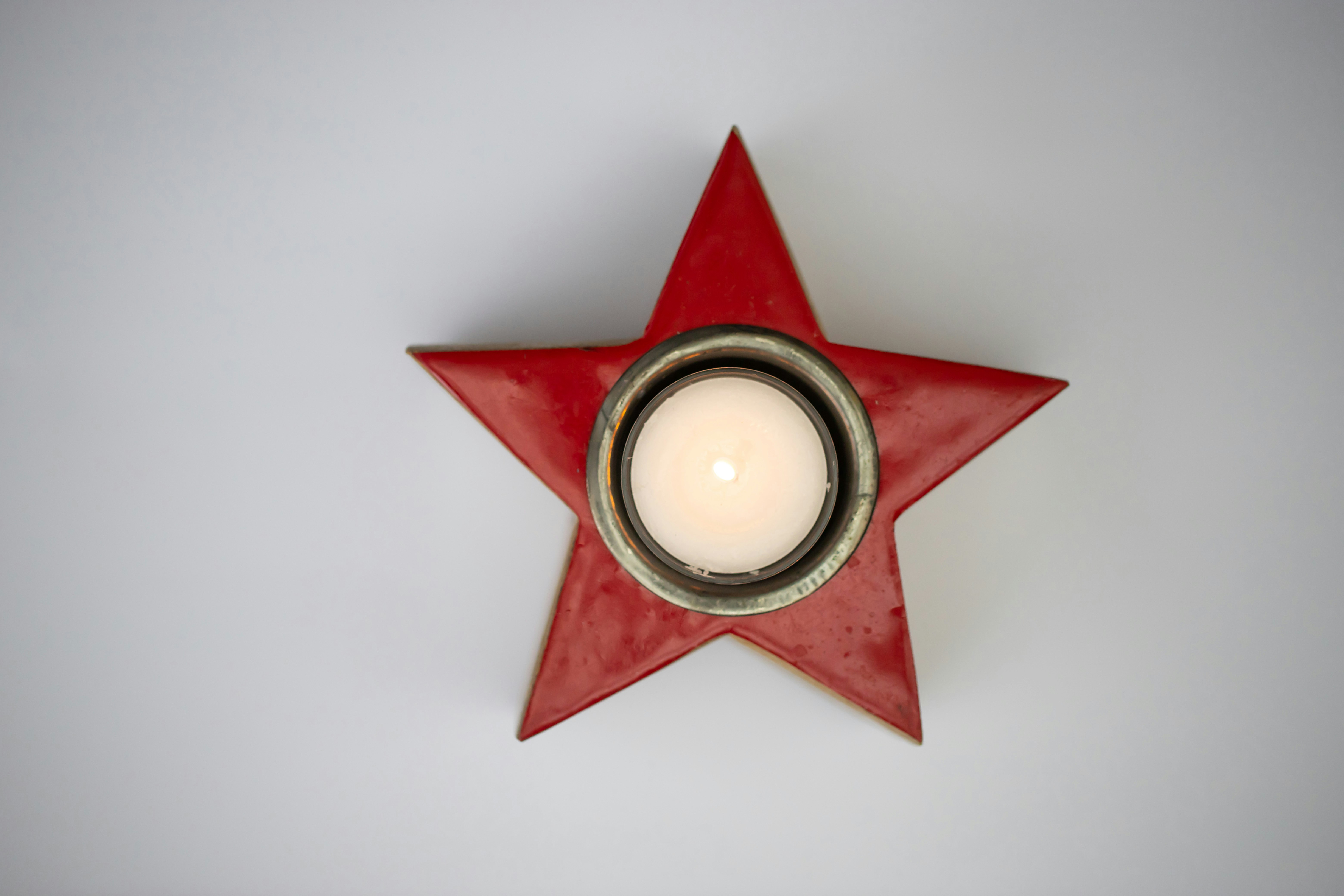 Red Star Candle