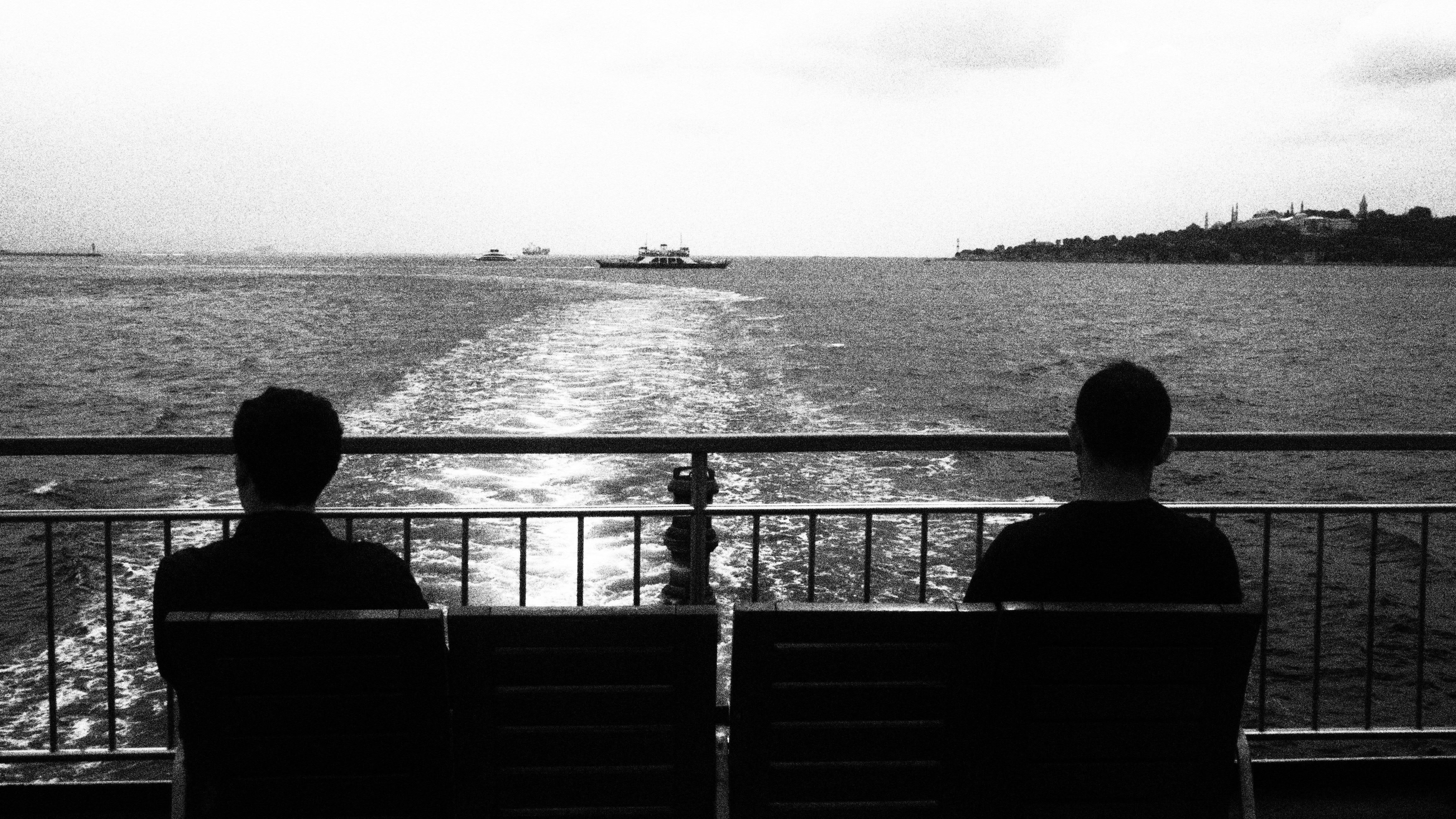 Watching the Wake: Two Silhouettes and the Ocean Path