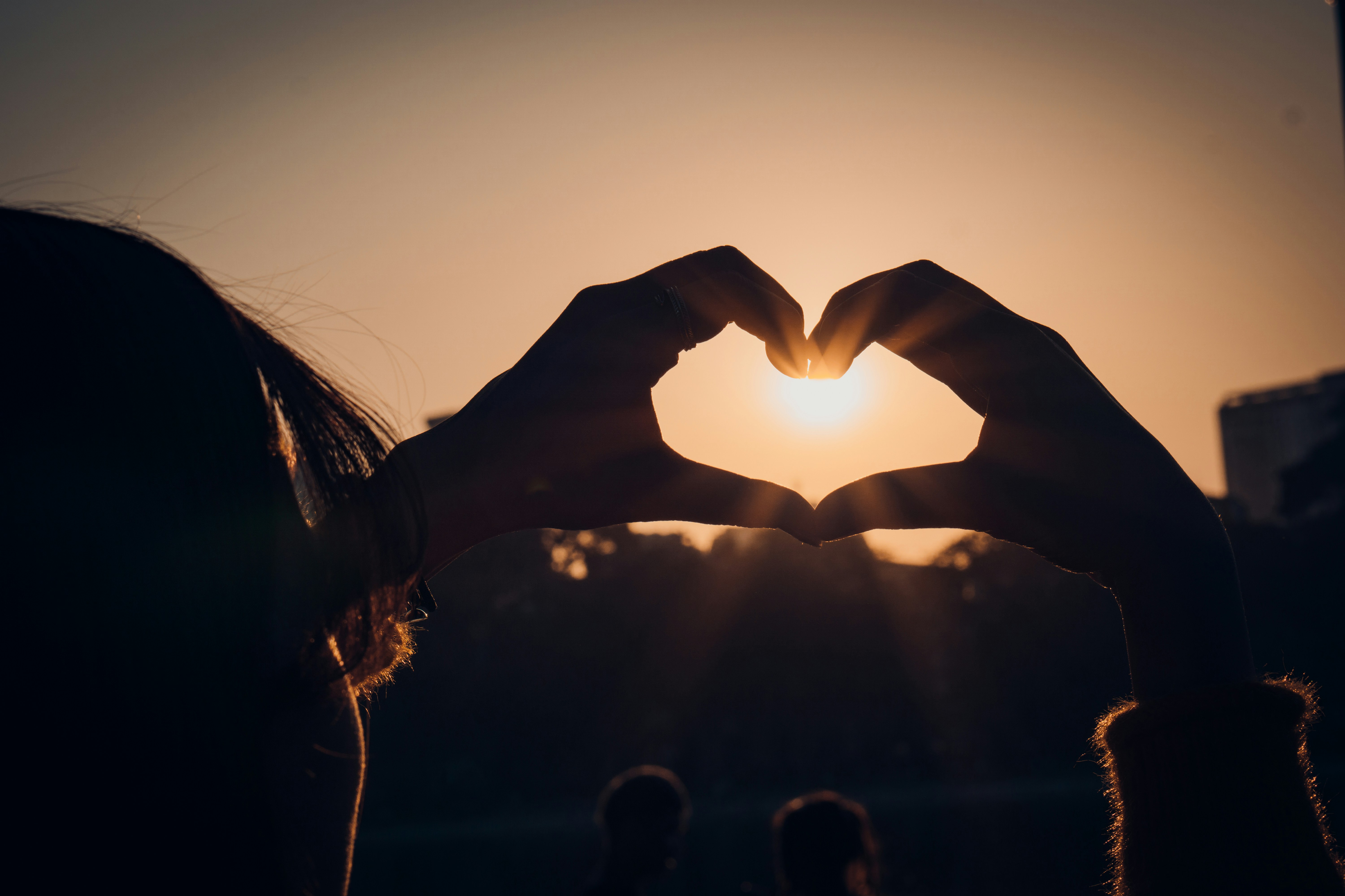 A person making a heart shape with their hands photo – Free Human Image ...