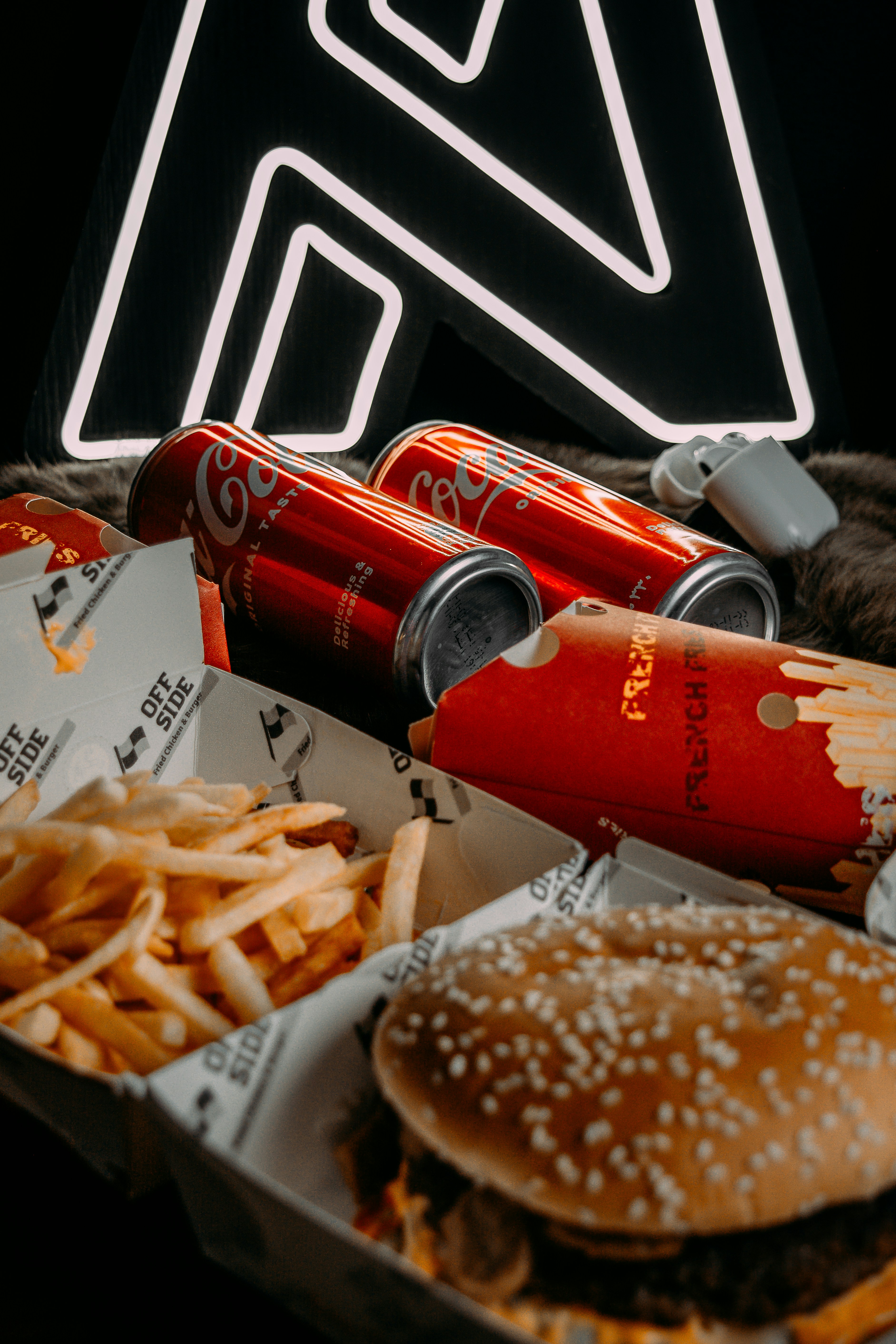 Neon Light Overhaul: Fast Food Frenzy Under a Glowing Niche