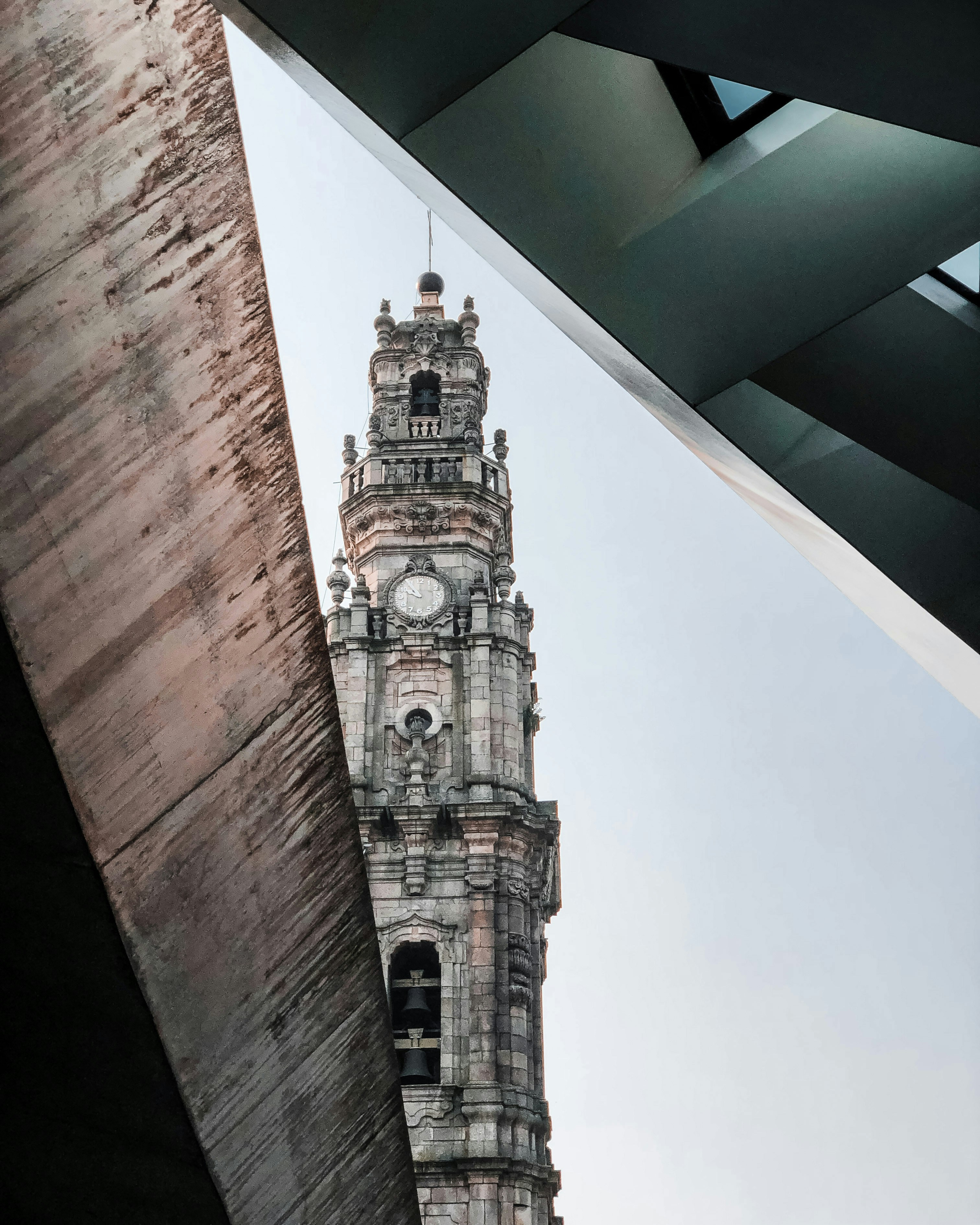 Clockwork Spire Between Concrete Angles
