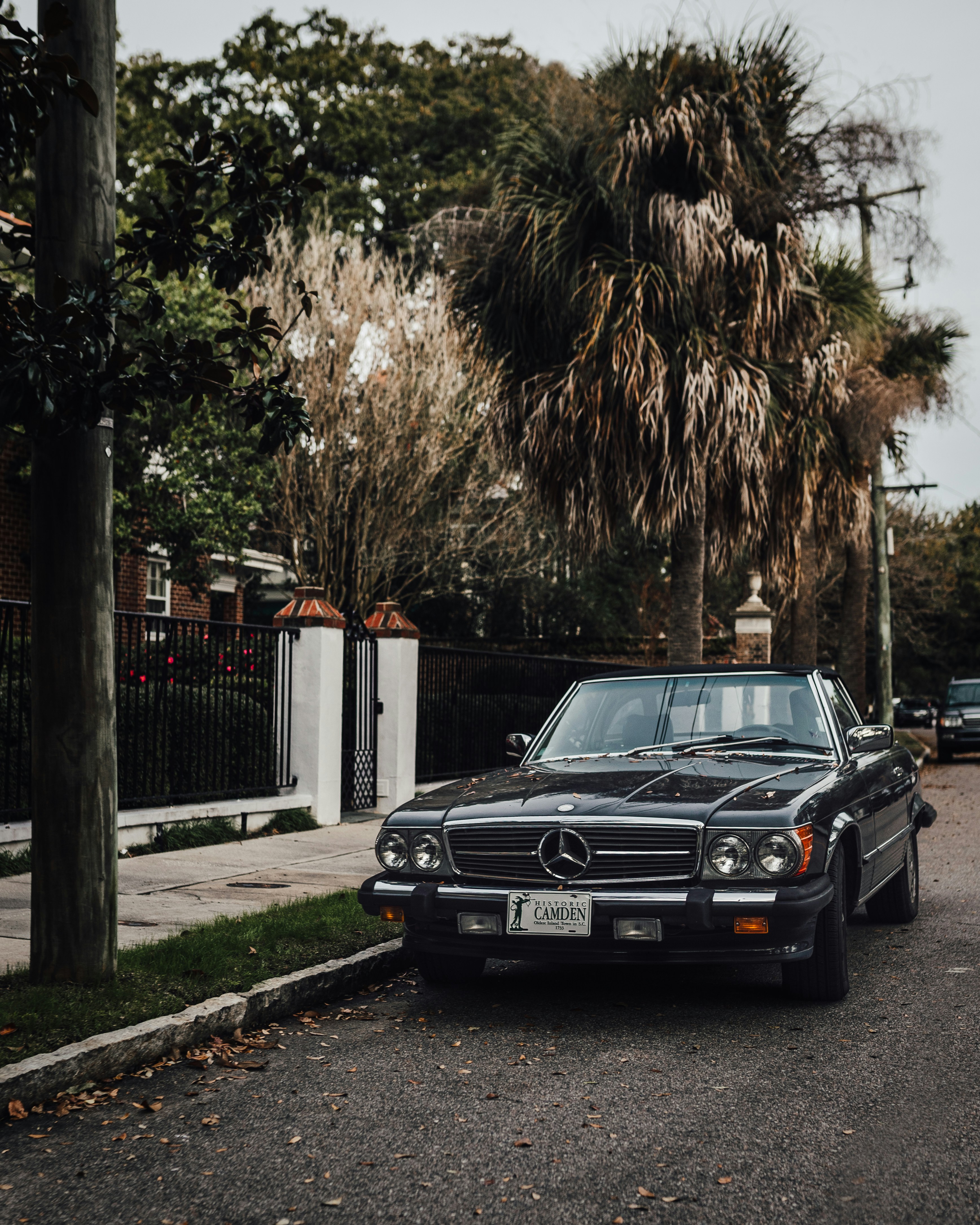 Midcentury Mercedes on a Quiet Street