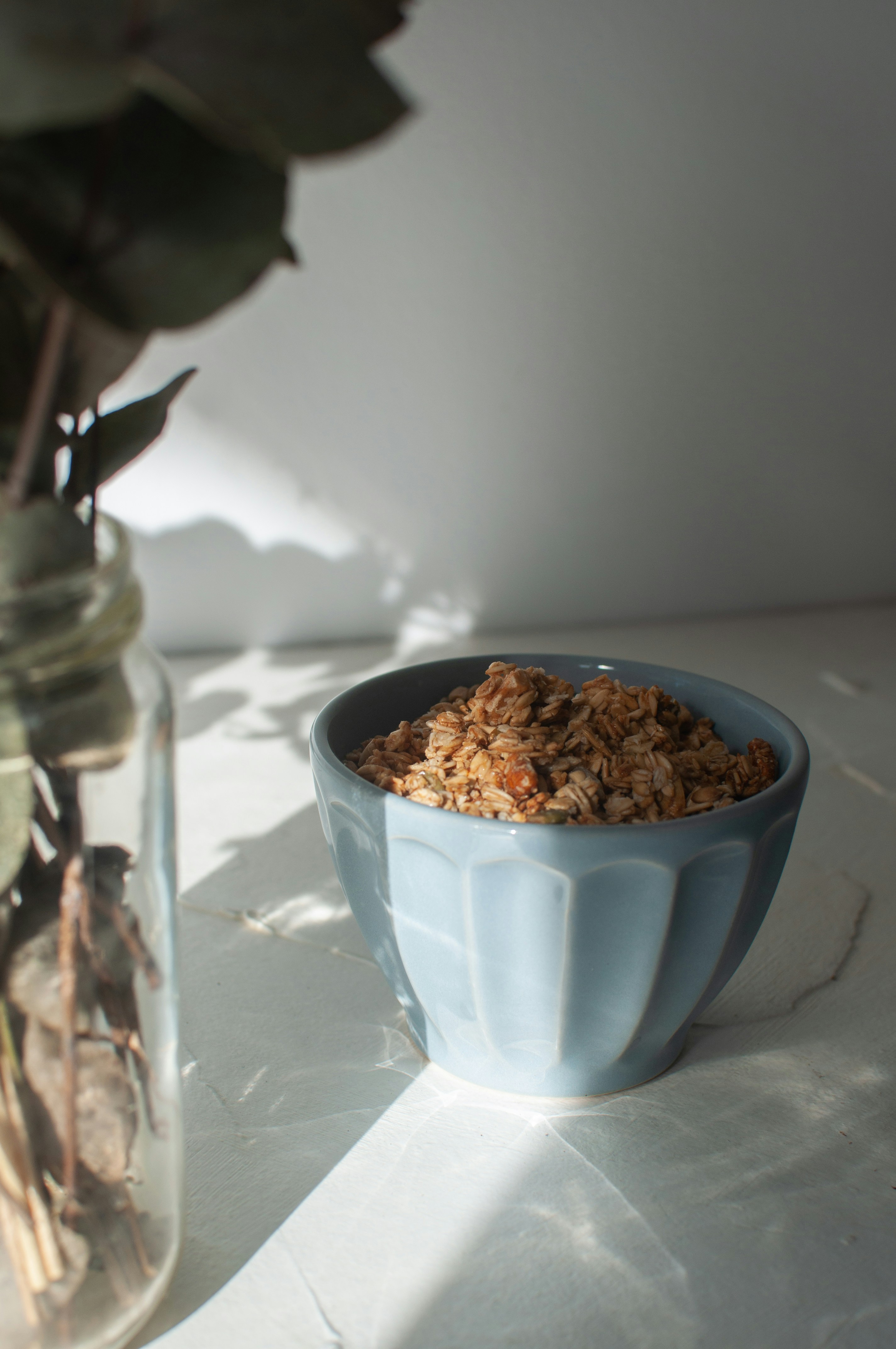 Quiet Morning Granola in a Soft Sunlit Kitchen