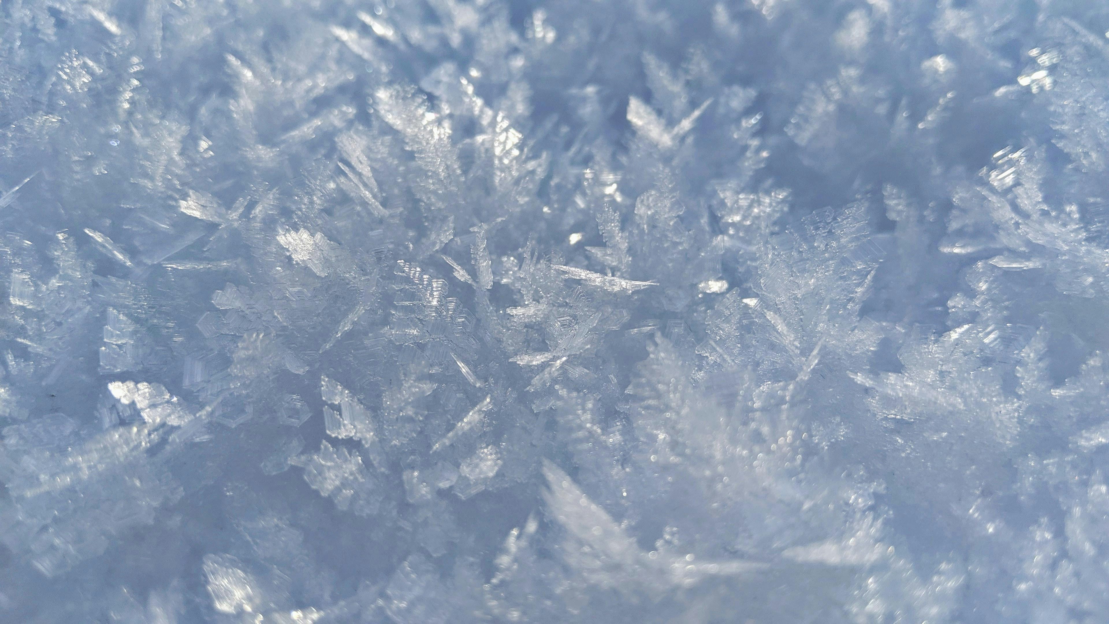A close up view of frost on a window photo – Free Snowflakes Image on ...
