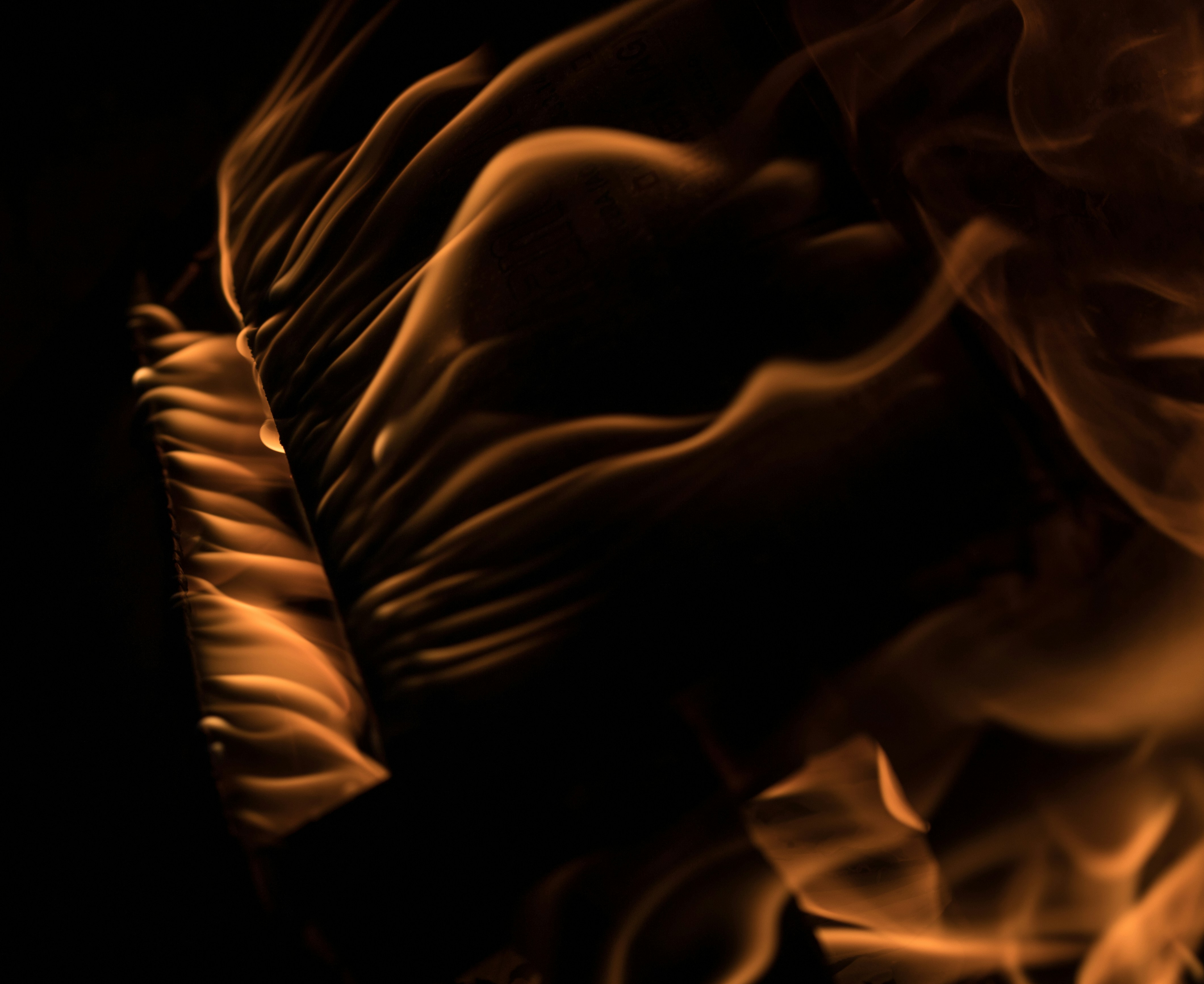 a close up of a fire in a fireplace