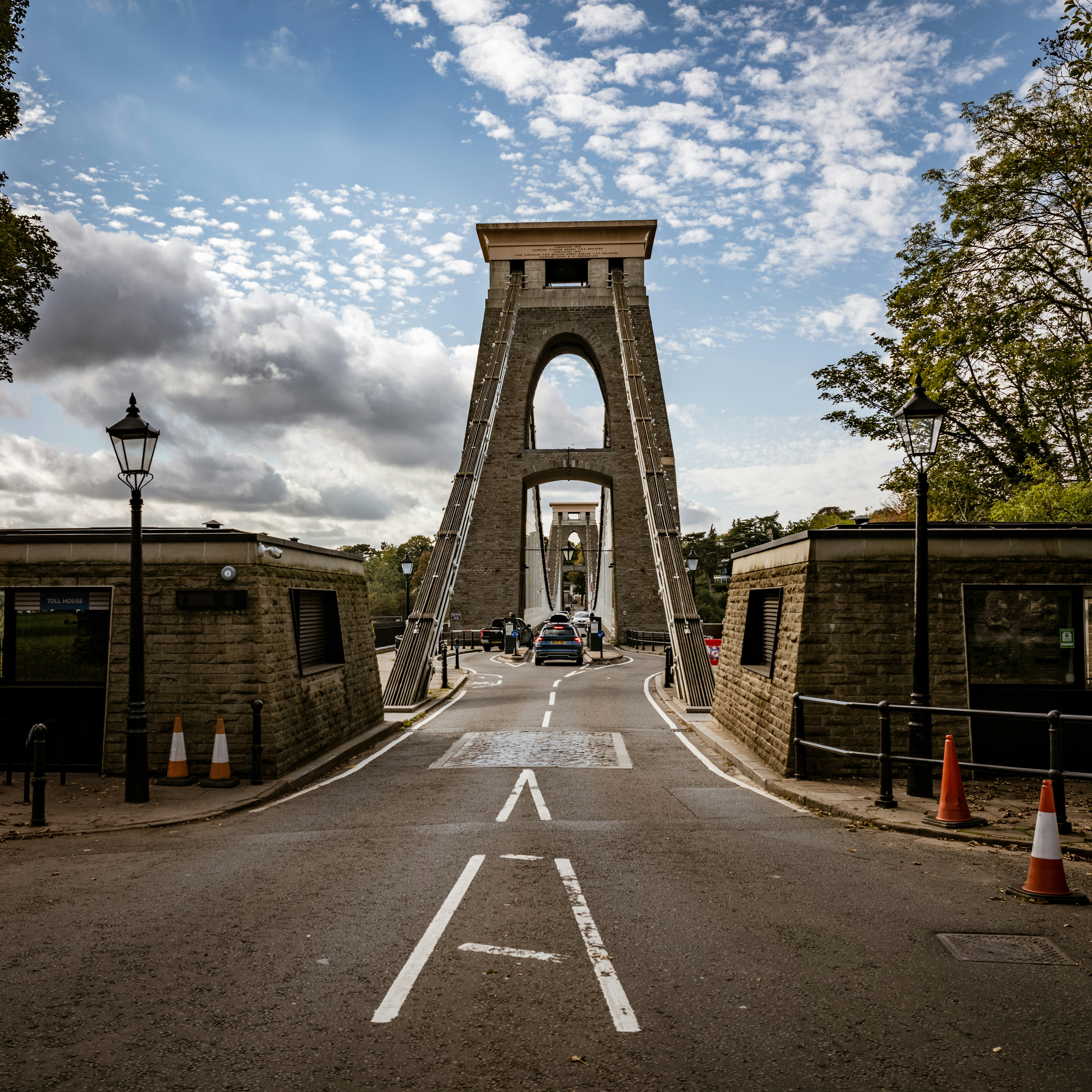 A very tall bridge with a very tall tower photo – Free Clifton ...