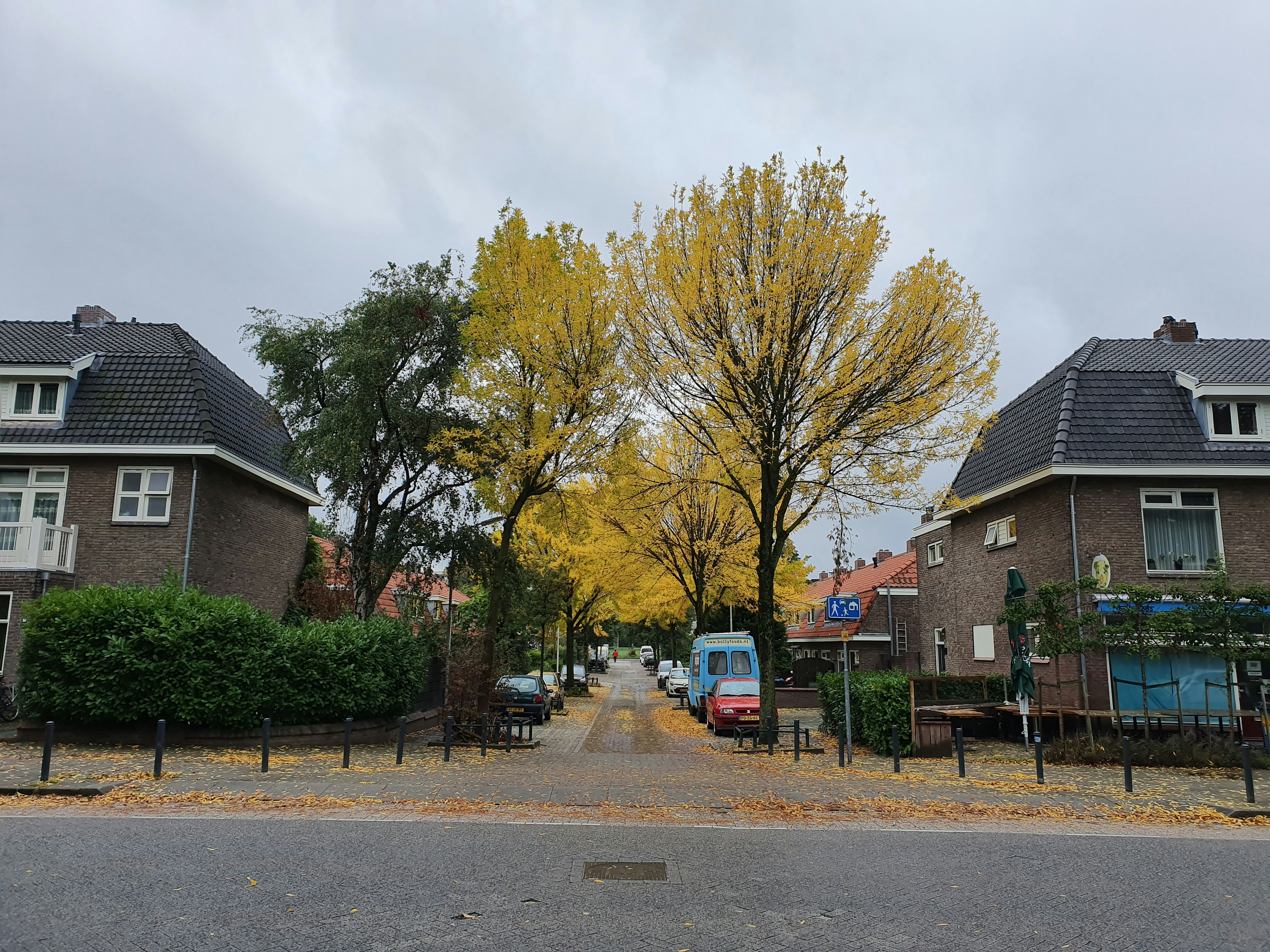 a car parked on the side of a road
