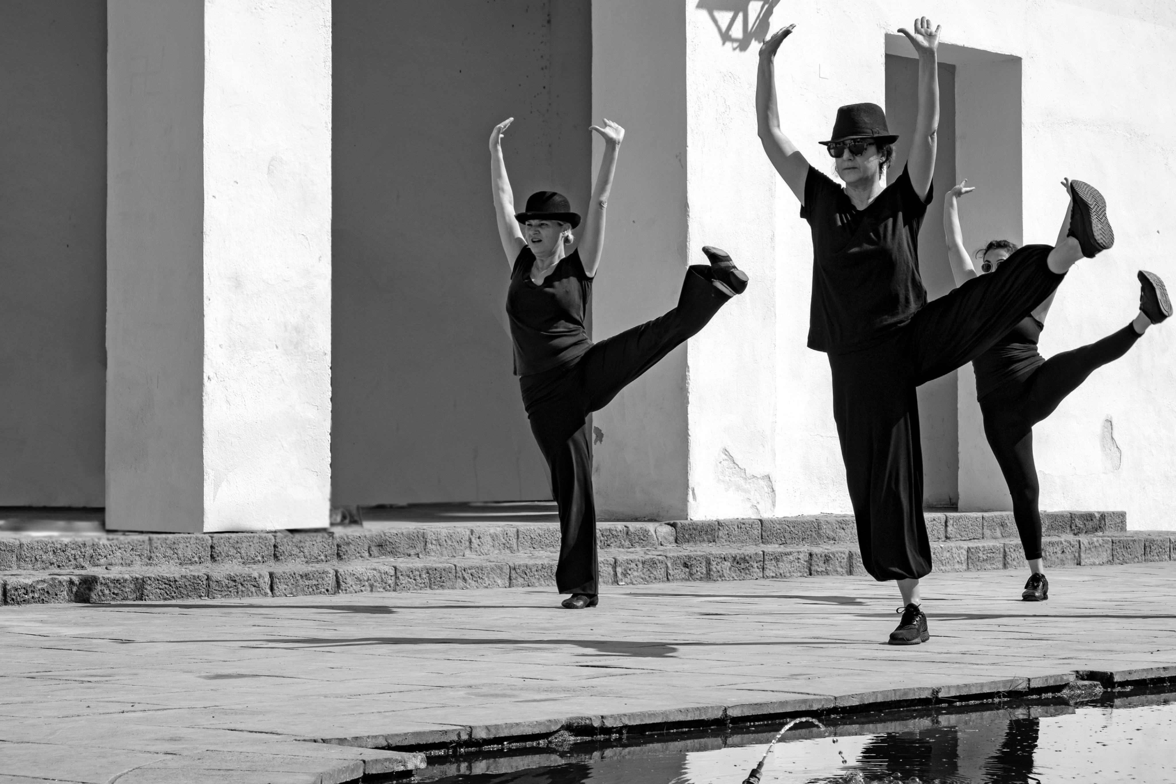 Three people in black and white doing a dance pose photo – Free Dancers ...