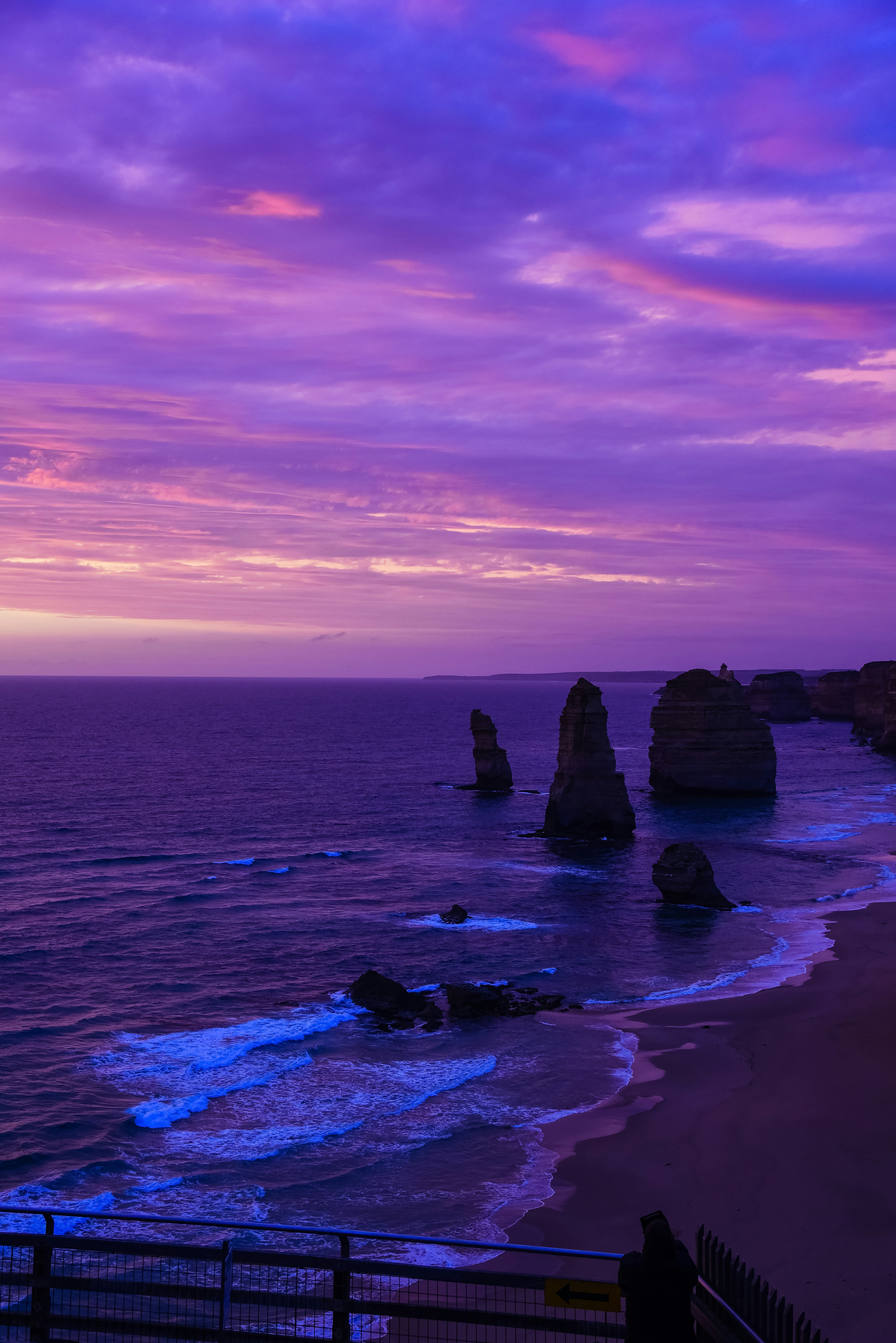 Purple Sunset On The Beach