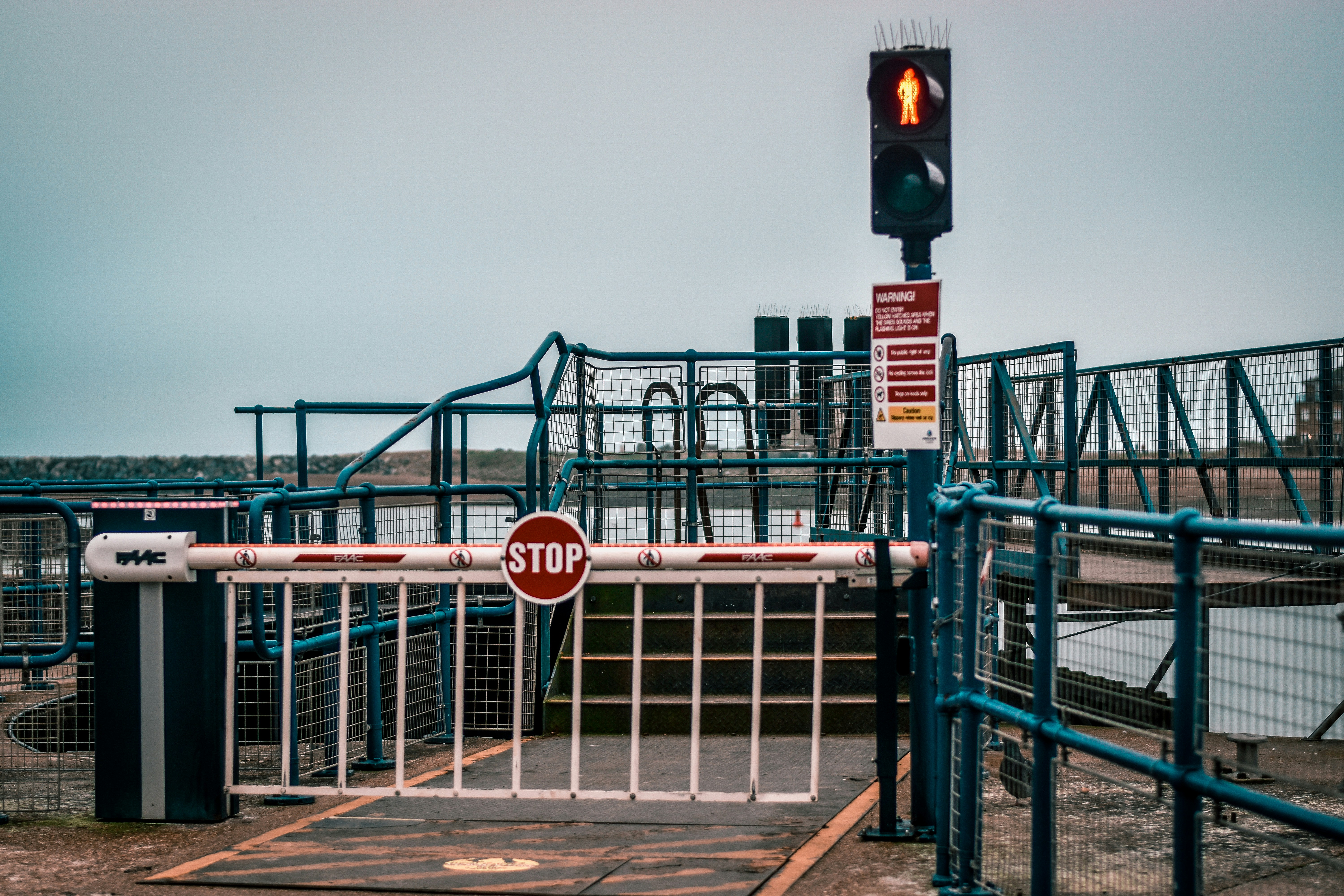 Locked Gate to the Breakwater: A Quiet Waterfront Barrier
