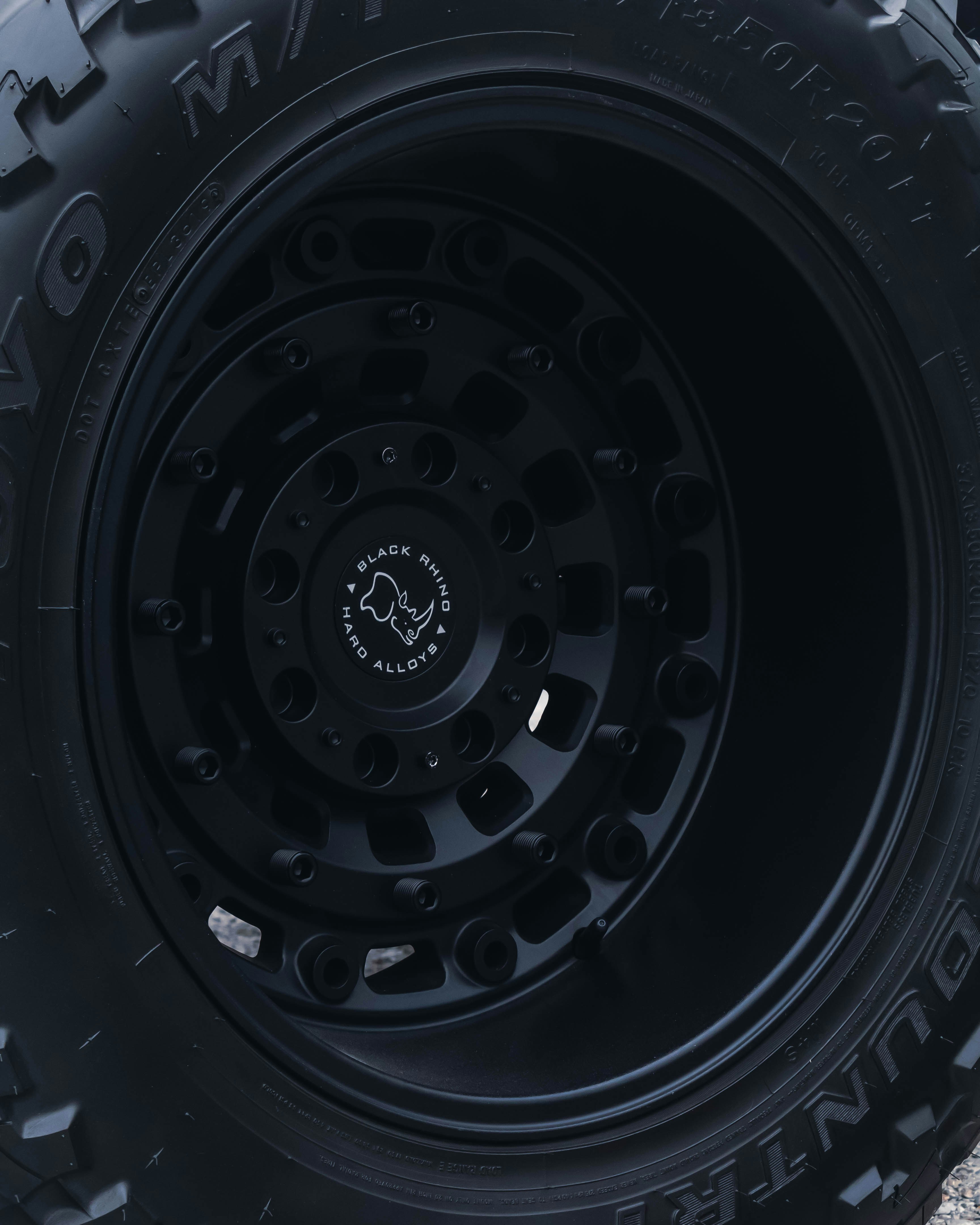 Beadlock Beauty: Close-Up on a Black Rhino Alloy Wheel