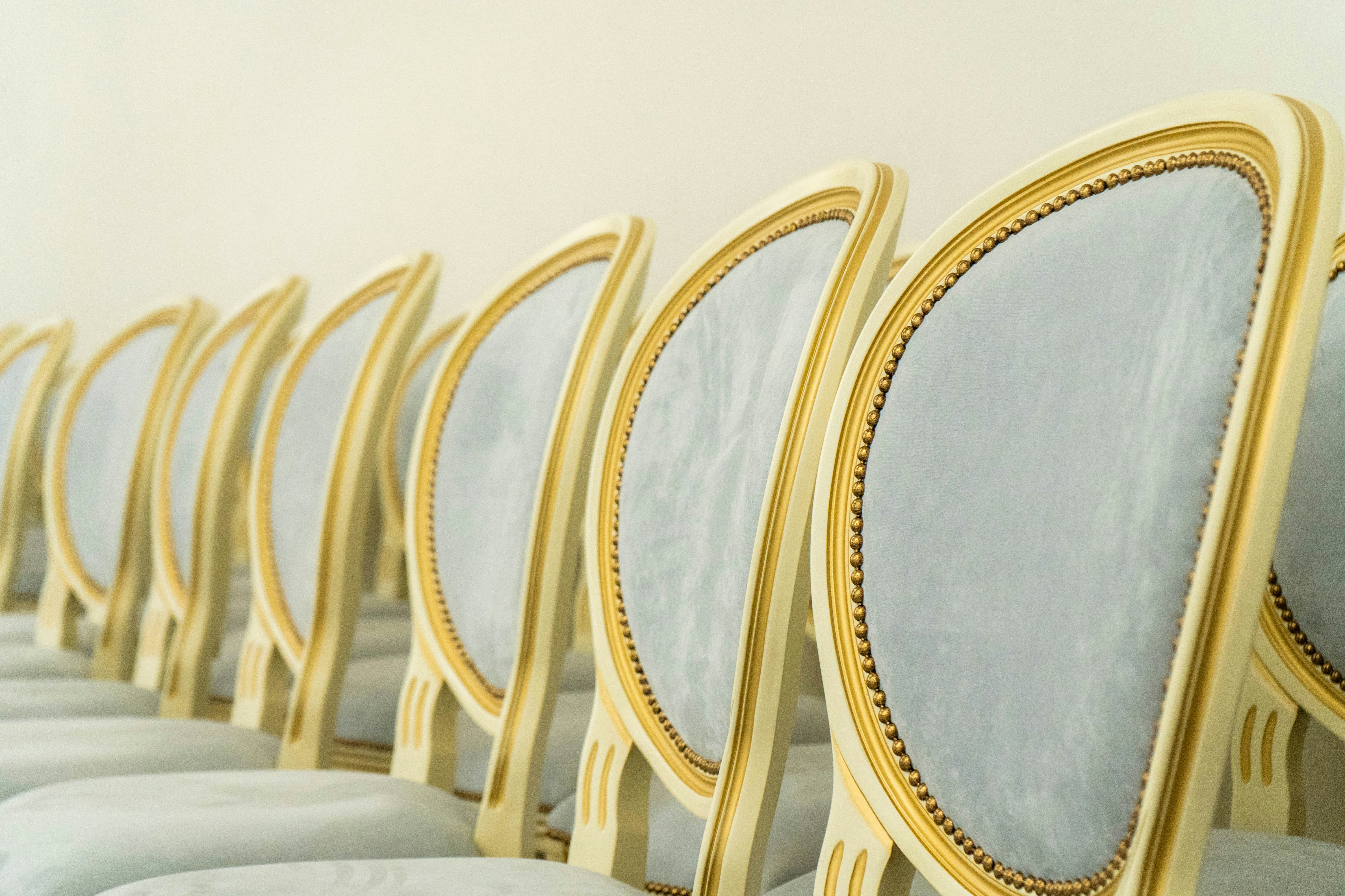 Elegance in Simplicity: A Row of Refined Chairs