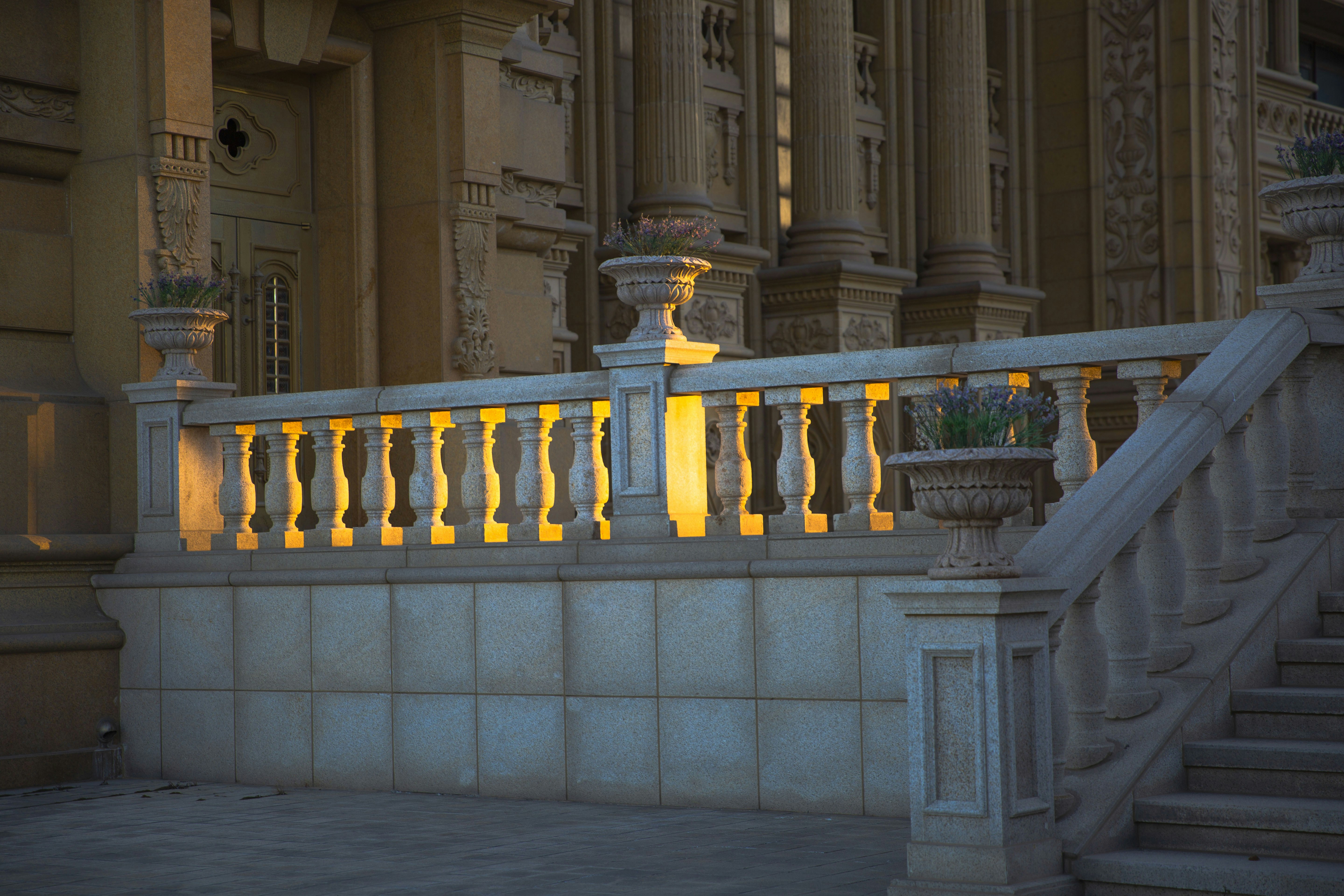 Golden Echoes on Marble Steps