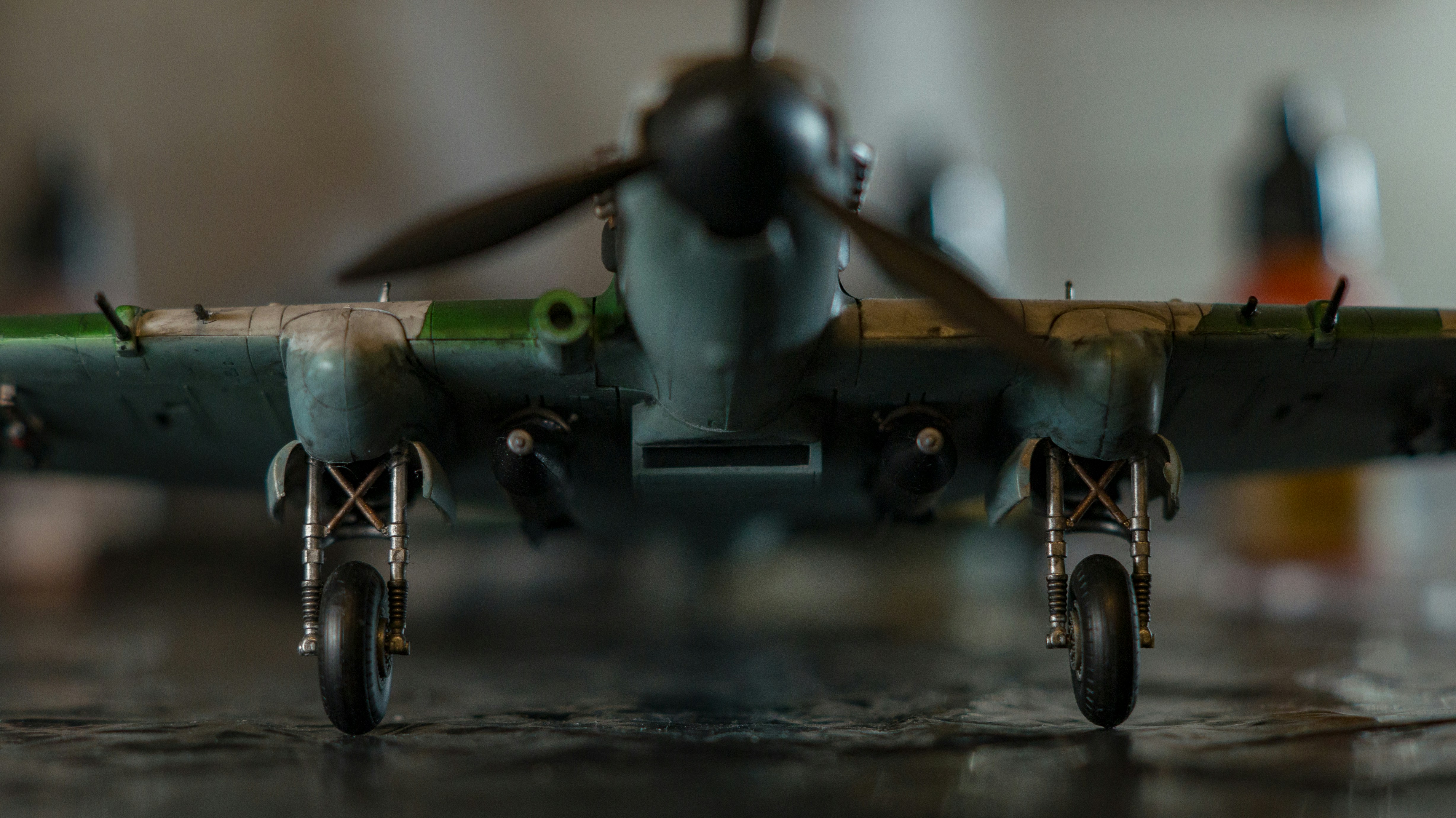 A close up of a model airplane on a table photo – Free Handcraft Image ...