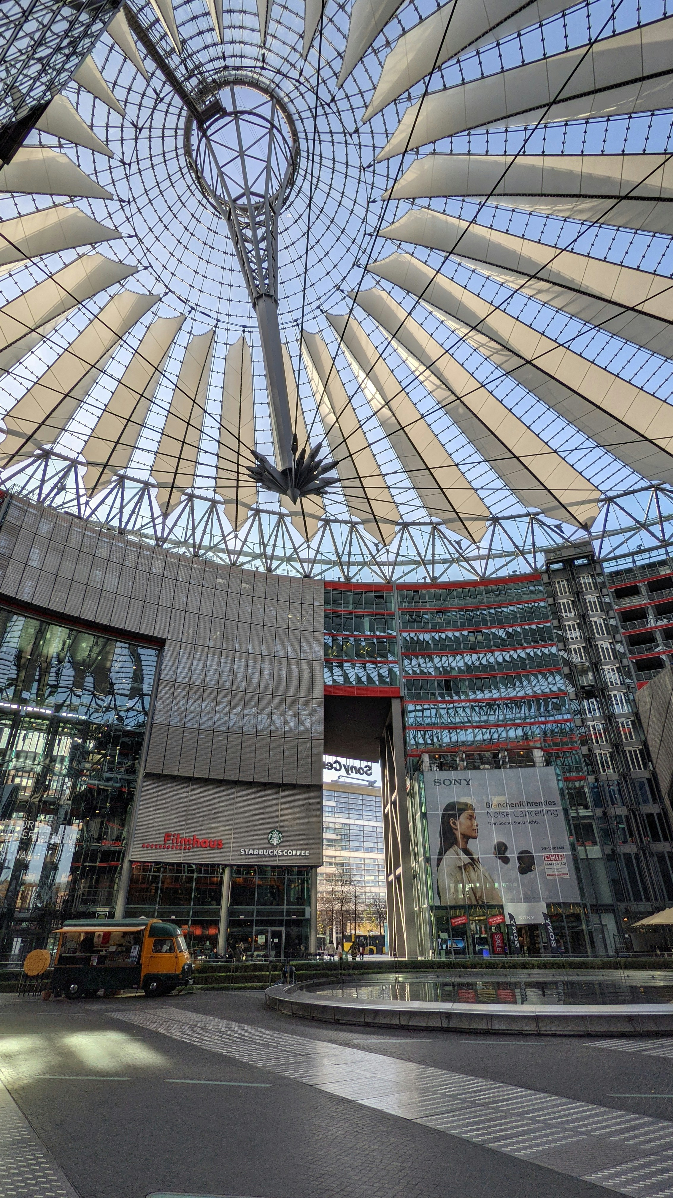 Converging Canopy Over Berlin's Sony Center