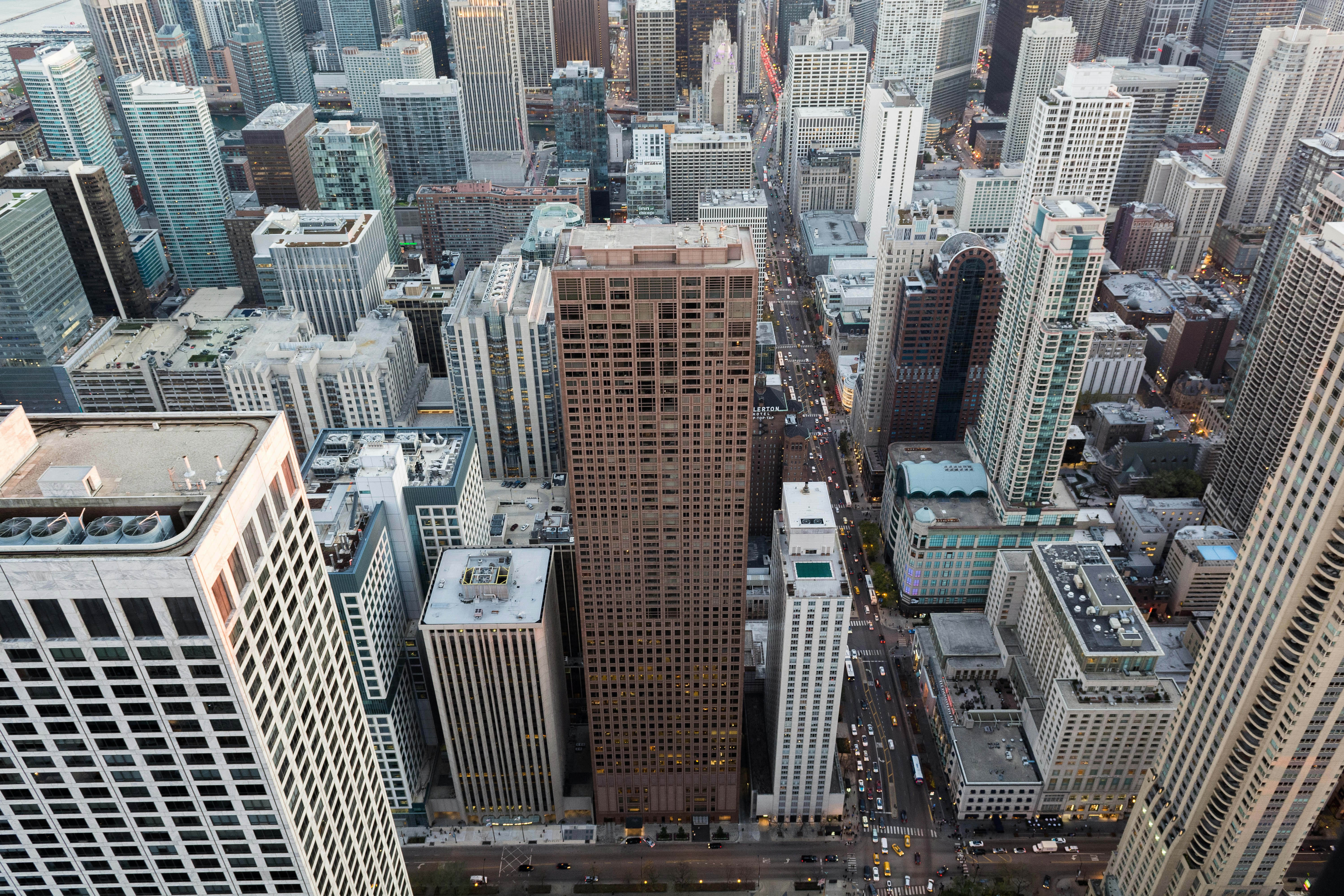 Central Monolith Rising Amid Glass Canopy
