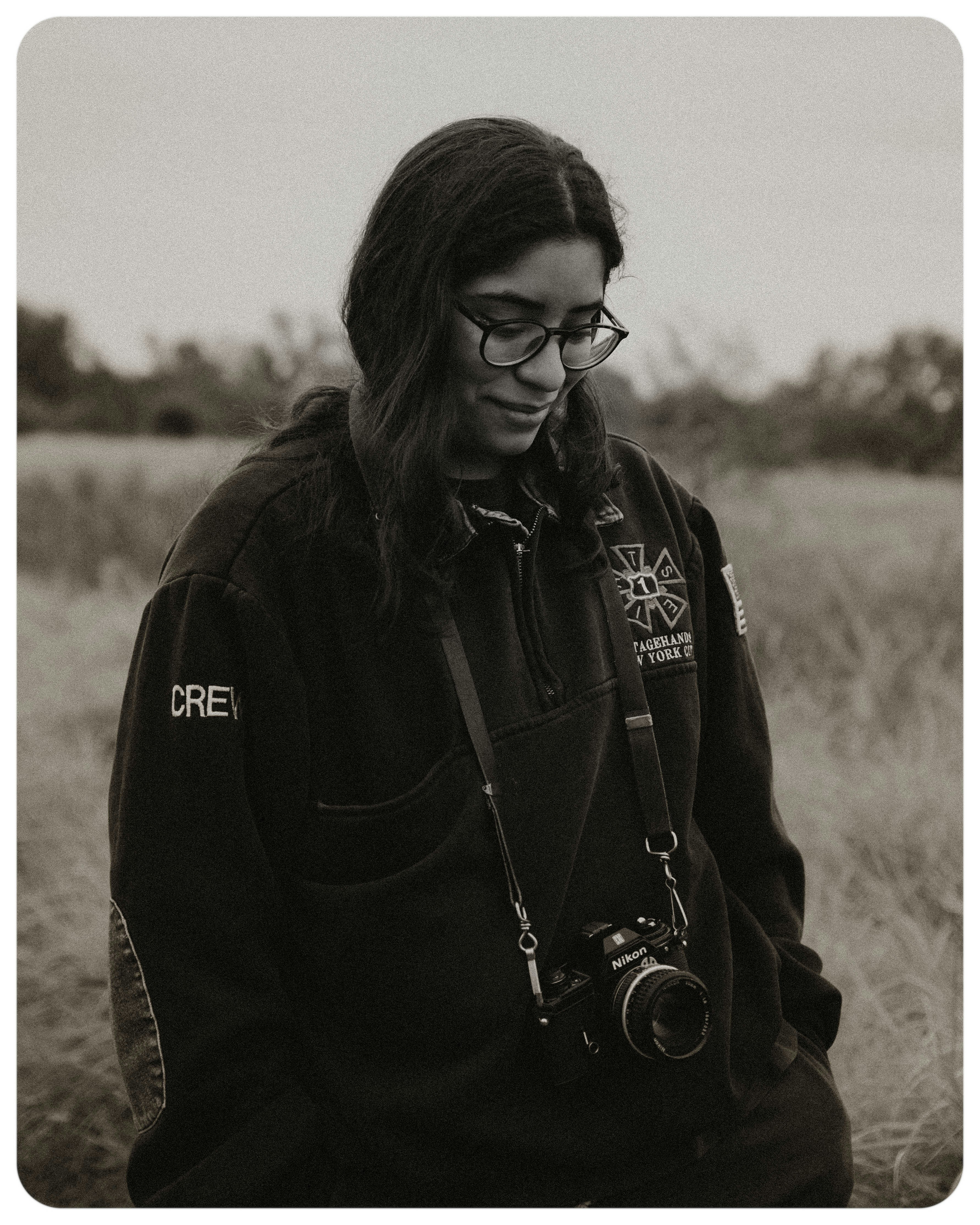 Quiet Portrait in Sepia Haze with a Vintage Lens
