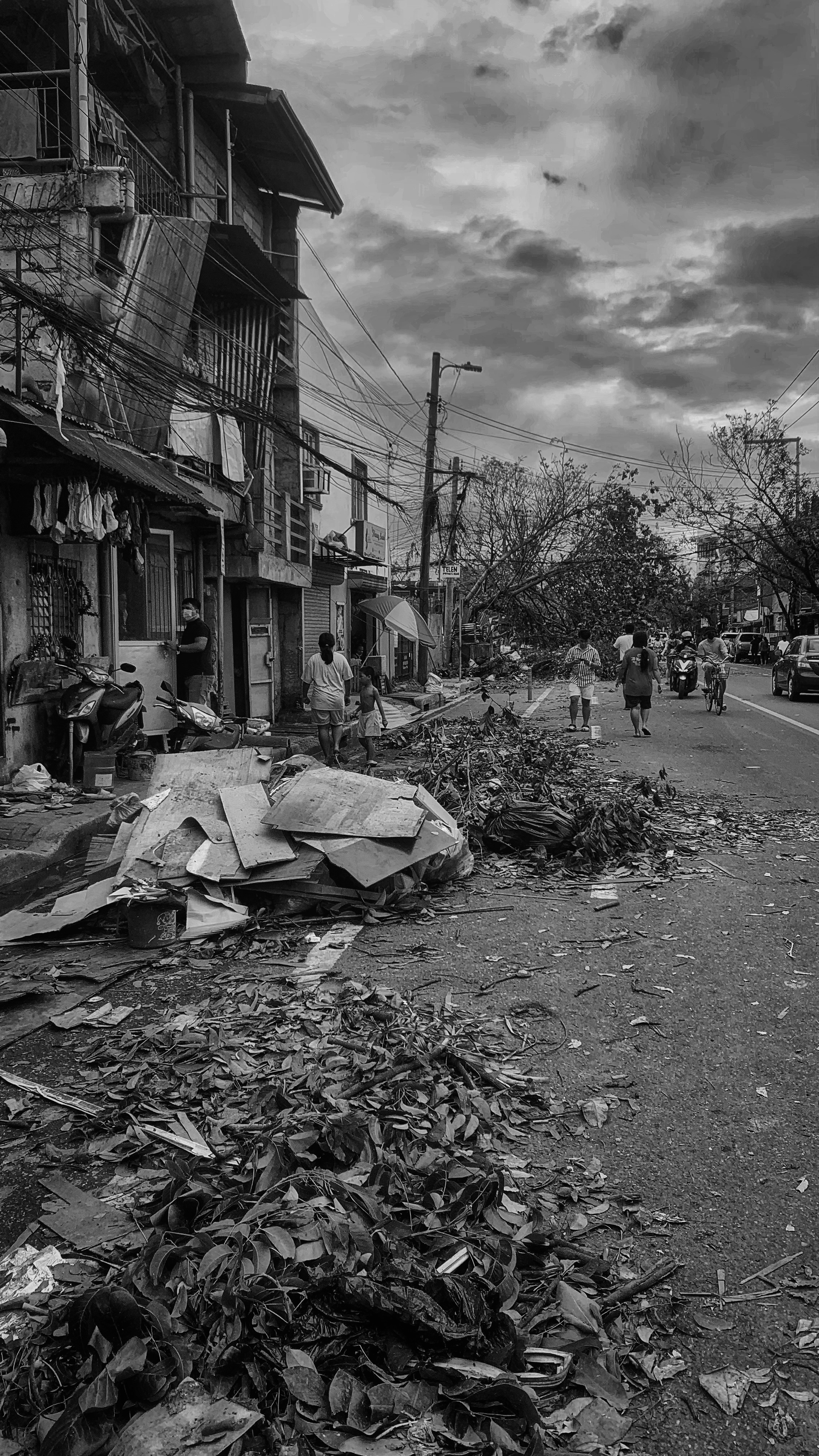Urban Debris Field: A Quiet Street After the Storm