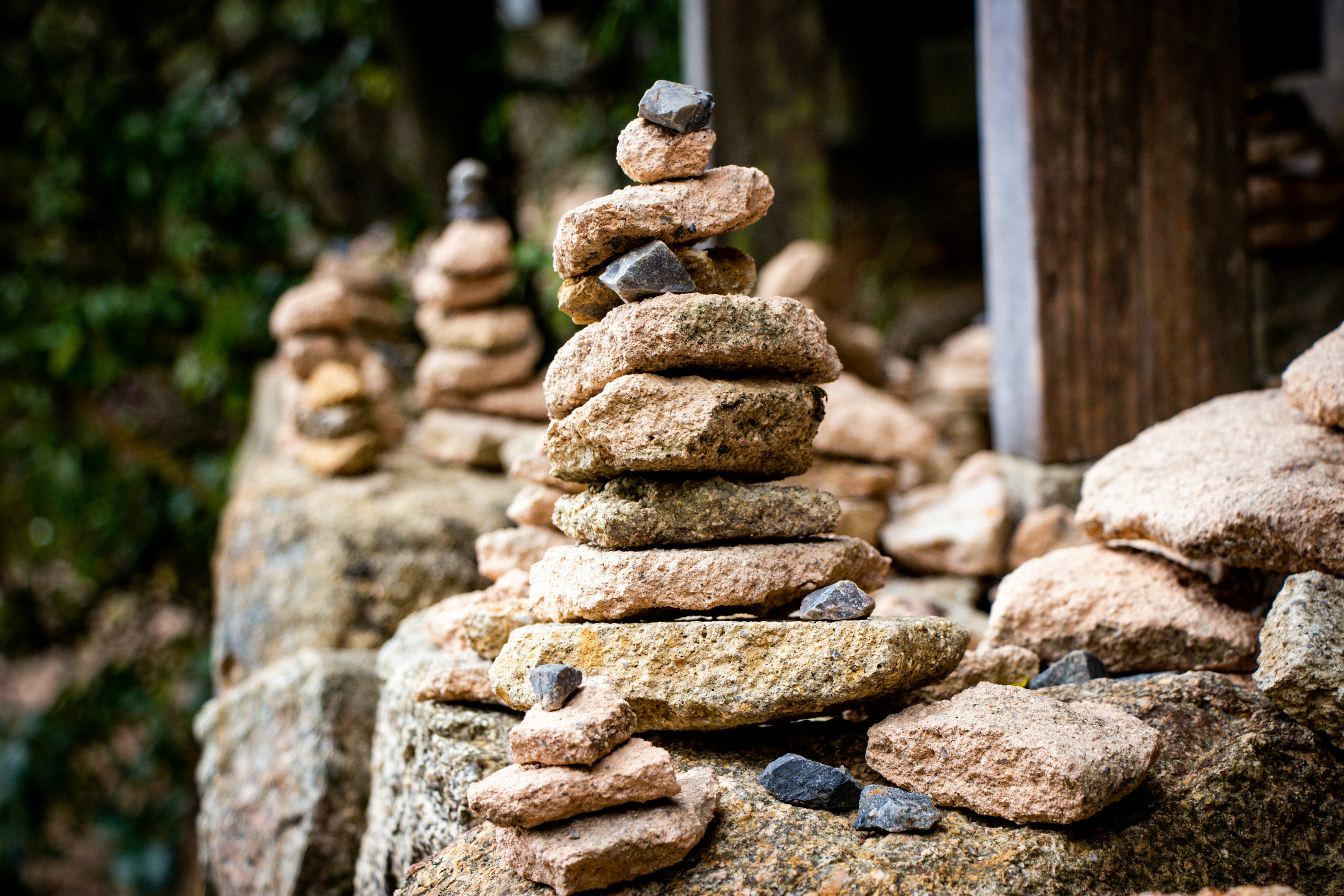 Stone Pillars of Tranquil Balance