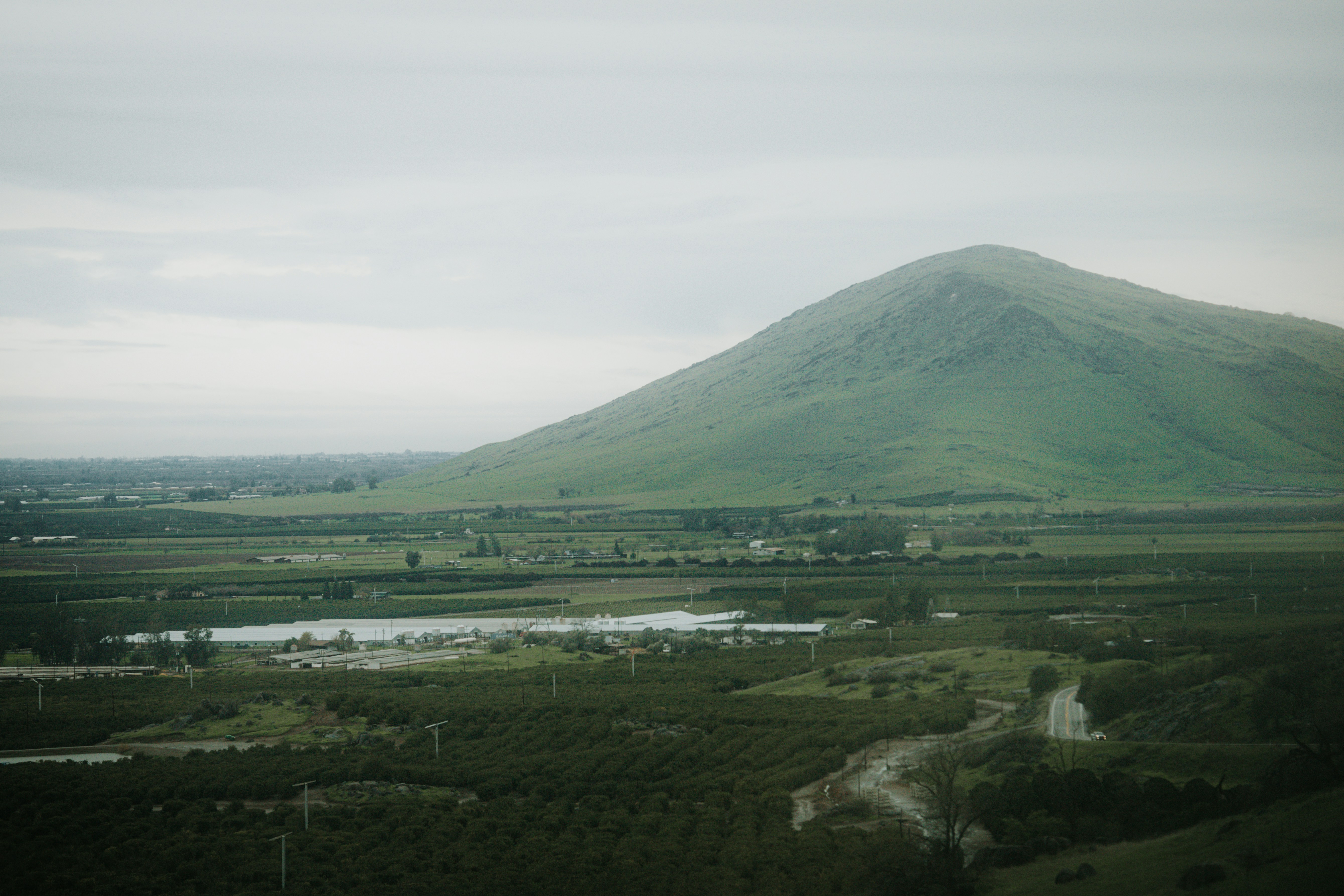 The Emerald Monolith Rising Above a Patchwork Plain