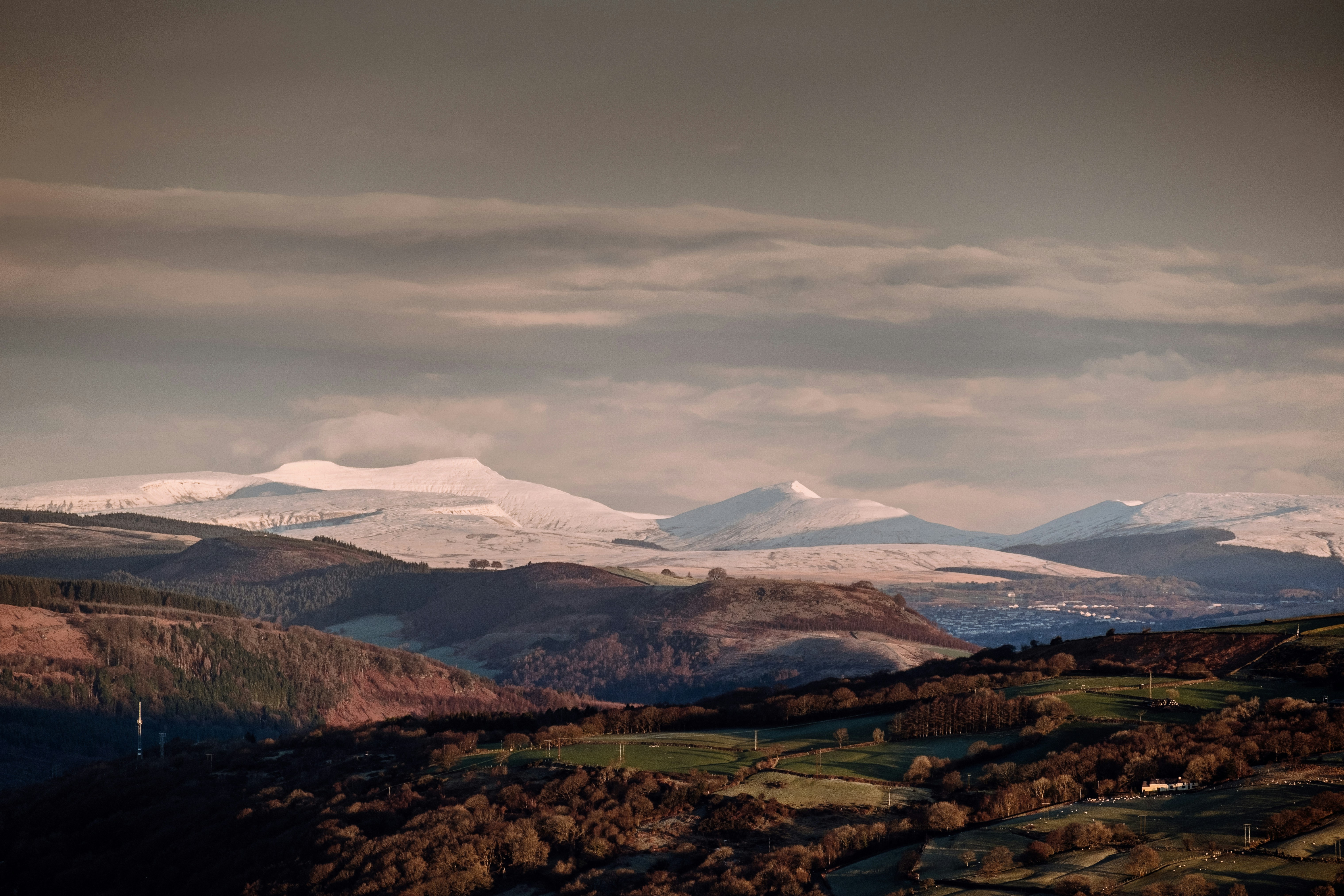 Pen y Fan in the snow.